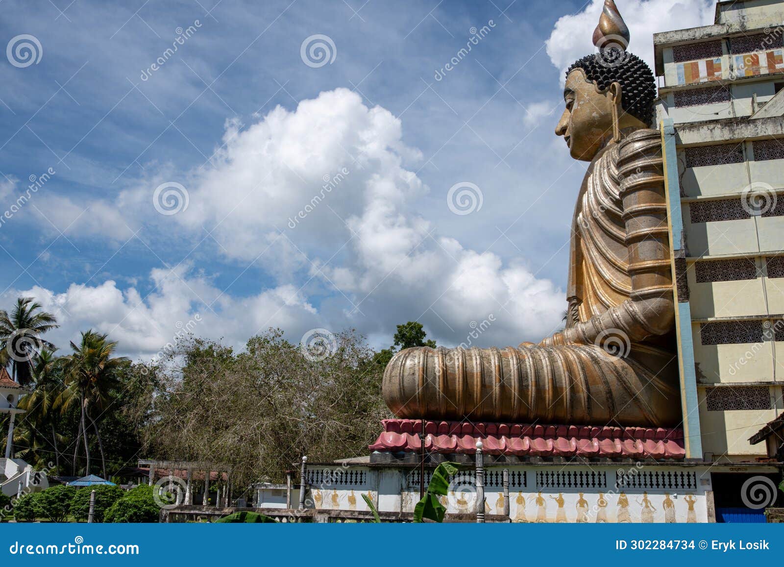 Budda Statue and Budda Temple in Sri Lanka, Ceylon Island. Dikwella ...