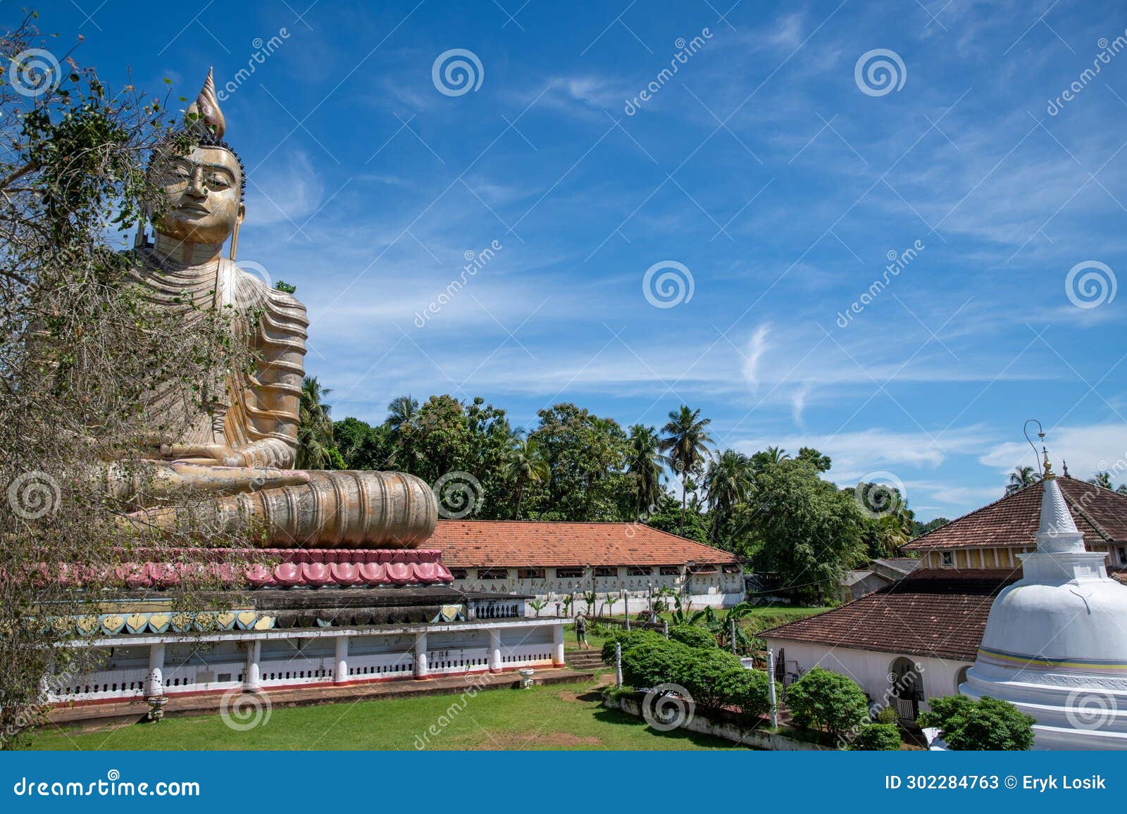 Budda Statue And Budda Temple In Sri Lanka, Ceylon Island. Dikwella ...