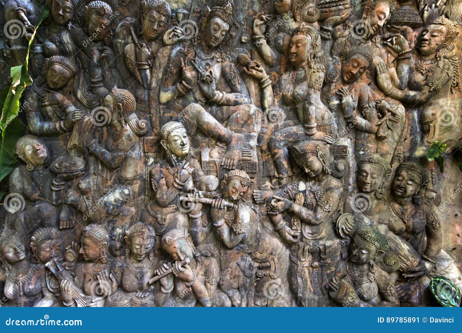 Buddah wall stock image. Image of religion, mural, detail - 89785891