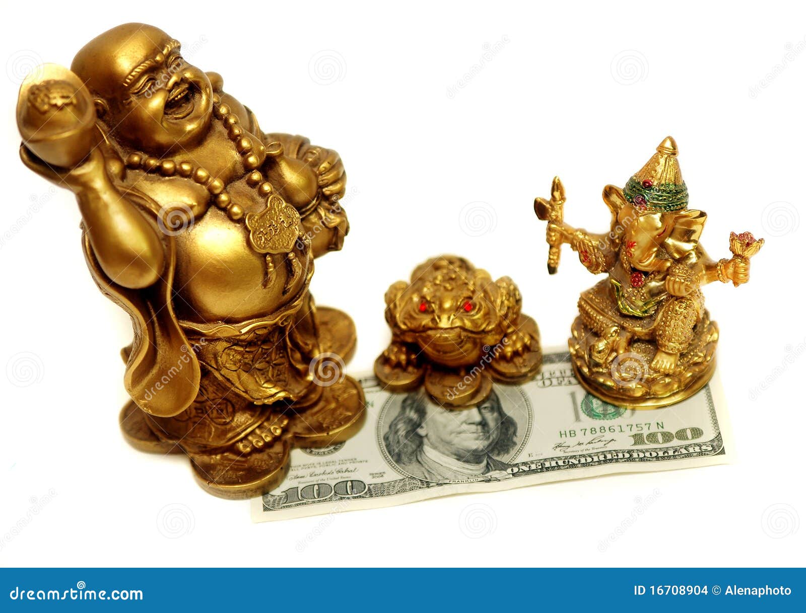 Buddha stock photo. Image of money, dollars, statuette - 16708904