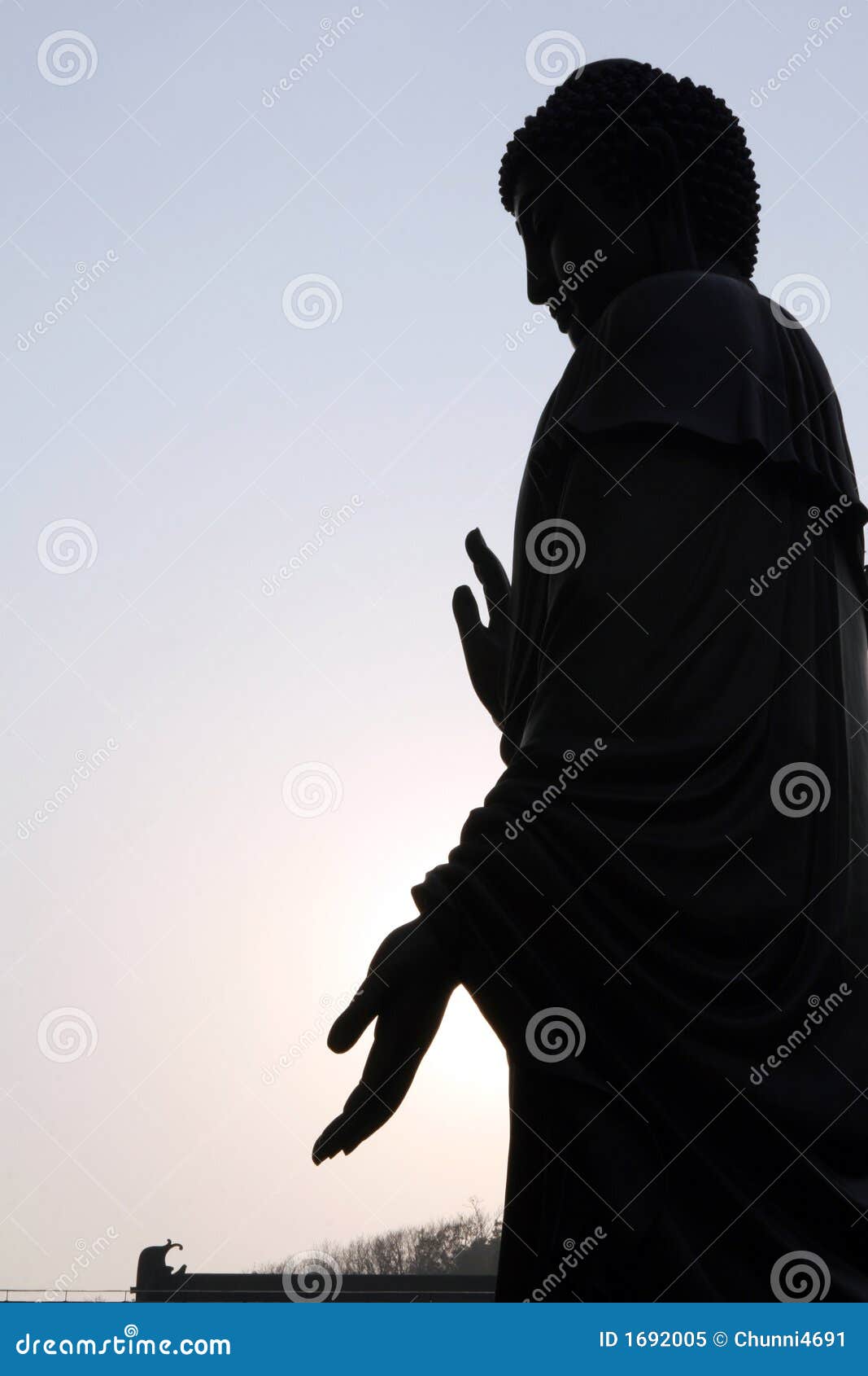 Buddha in backlighting stock image. Image of bronze, meaning - 1692005