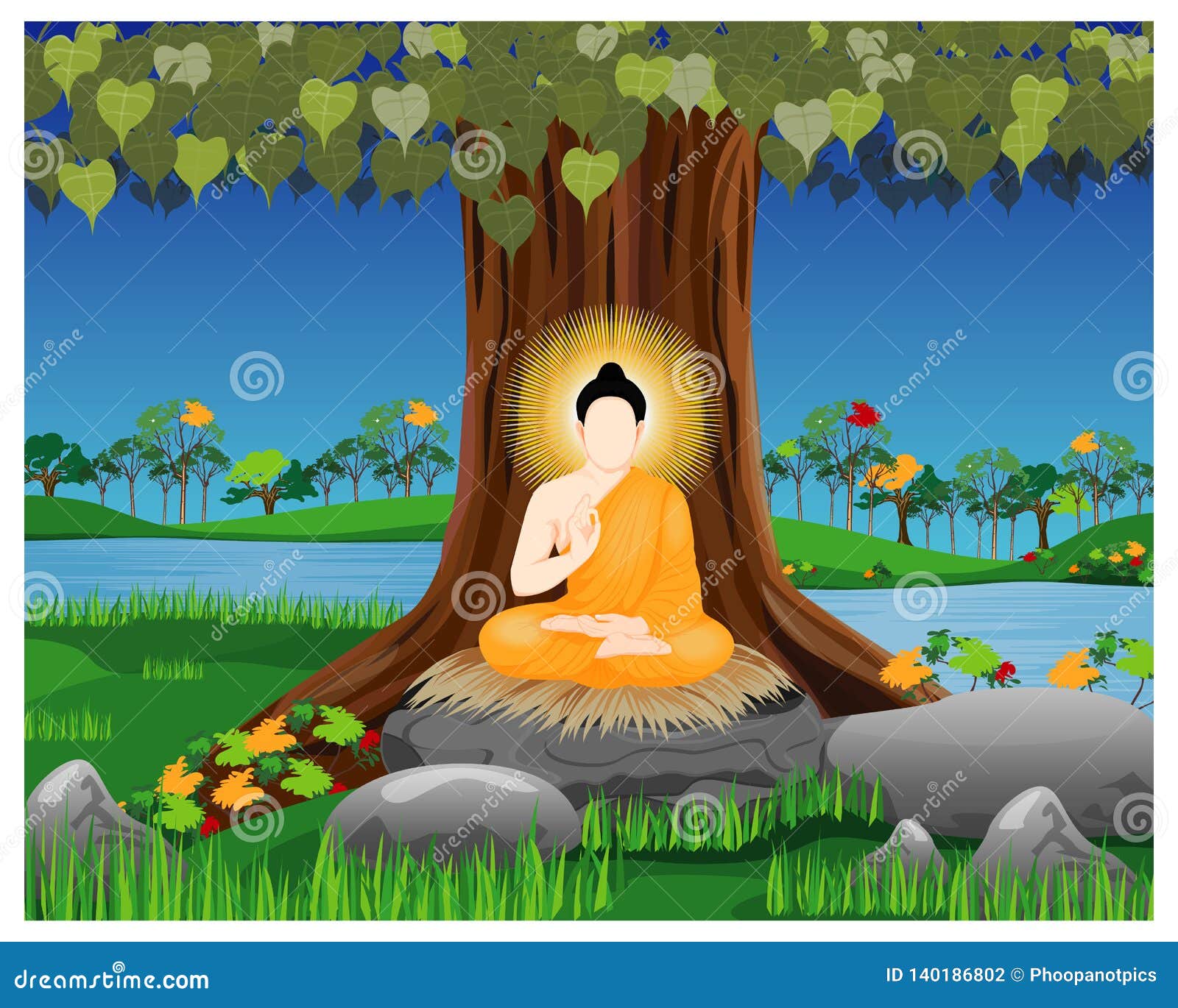 The Buddha cartoon shape stock vector. Illustration of straw - 140186802