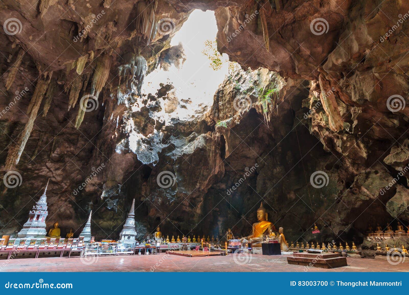 Buddha in the Cave , Deep To the Cave in Thailand Stock Photo - Image ...