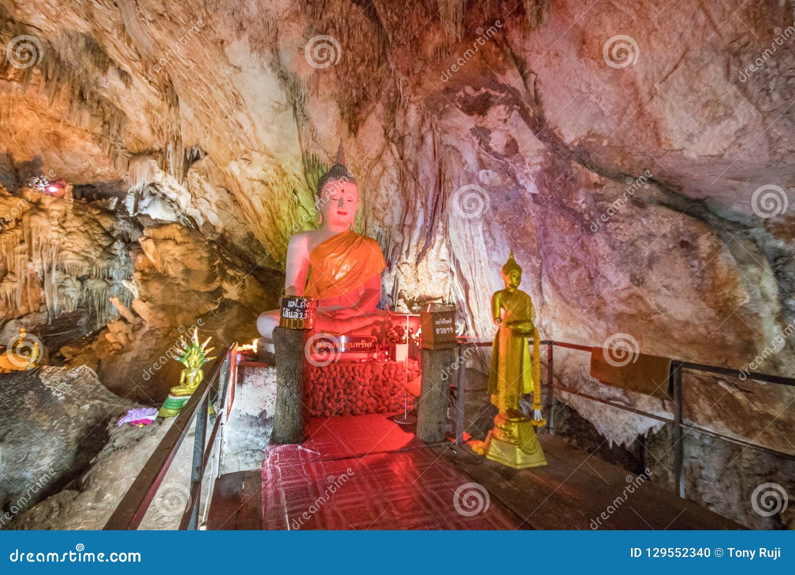 Buddha in the cave stock photo. Image of buddha, sculpture - 129552340