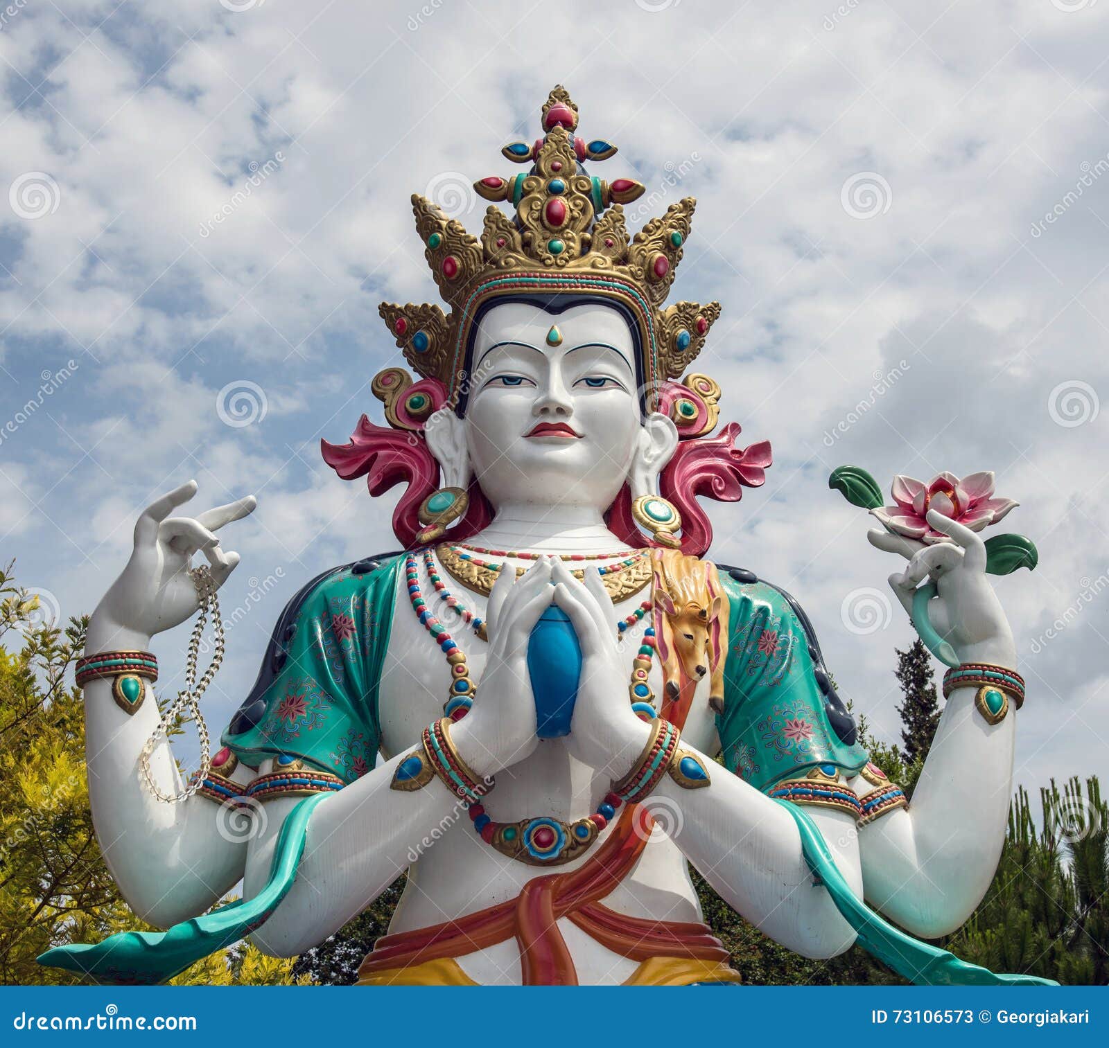 Buddha of compassion stock image. Image of sacred, divinity - 73106573