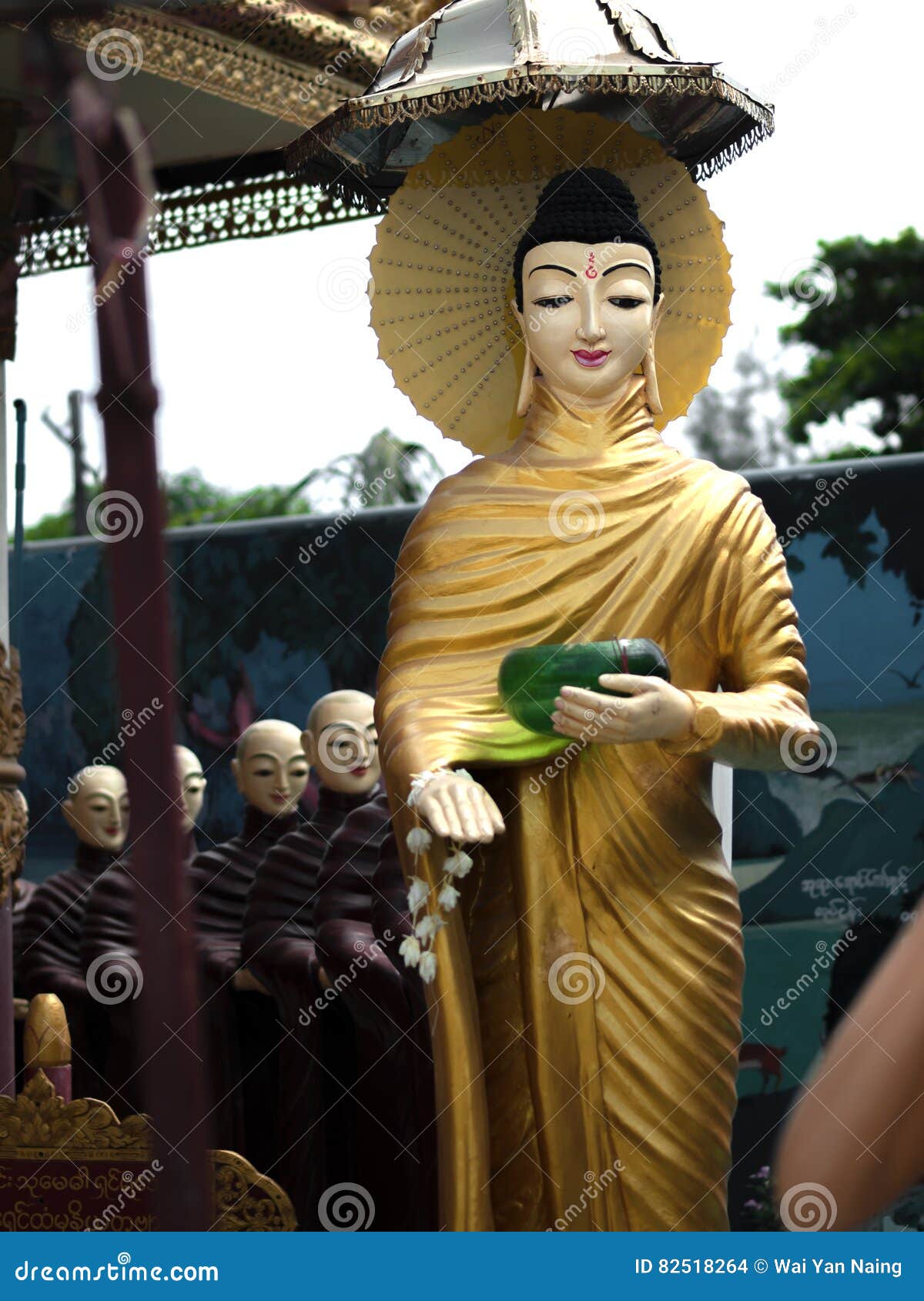 BUDDHA and DISCIPLES stock photo. Image of closeup, peace - 82518264