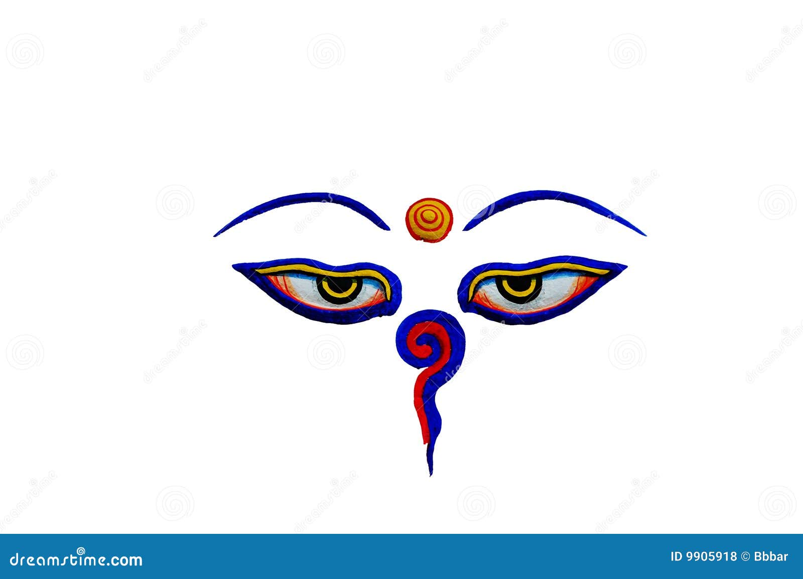 Buddha Eyes stock photo. Image of dome, golden, colorful - 9905918