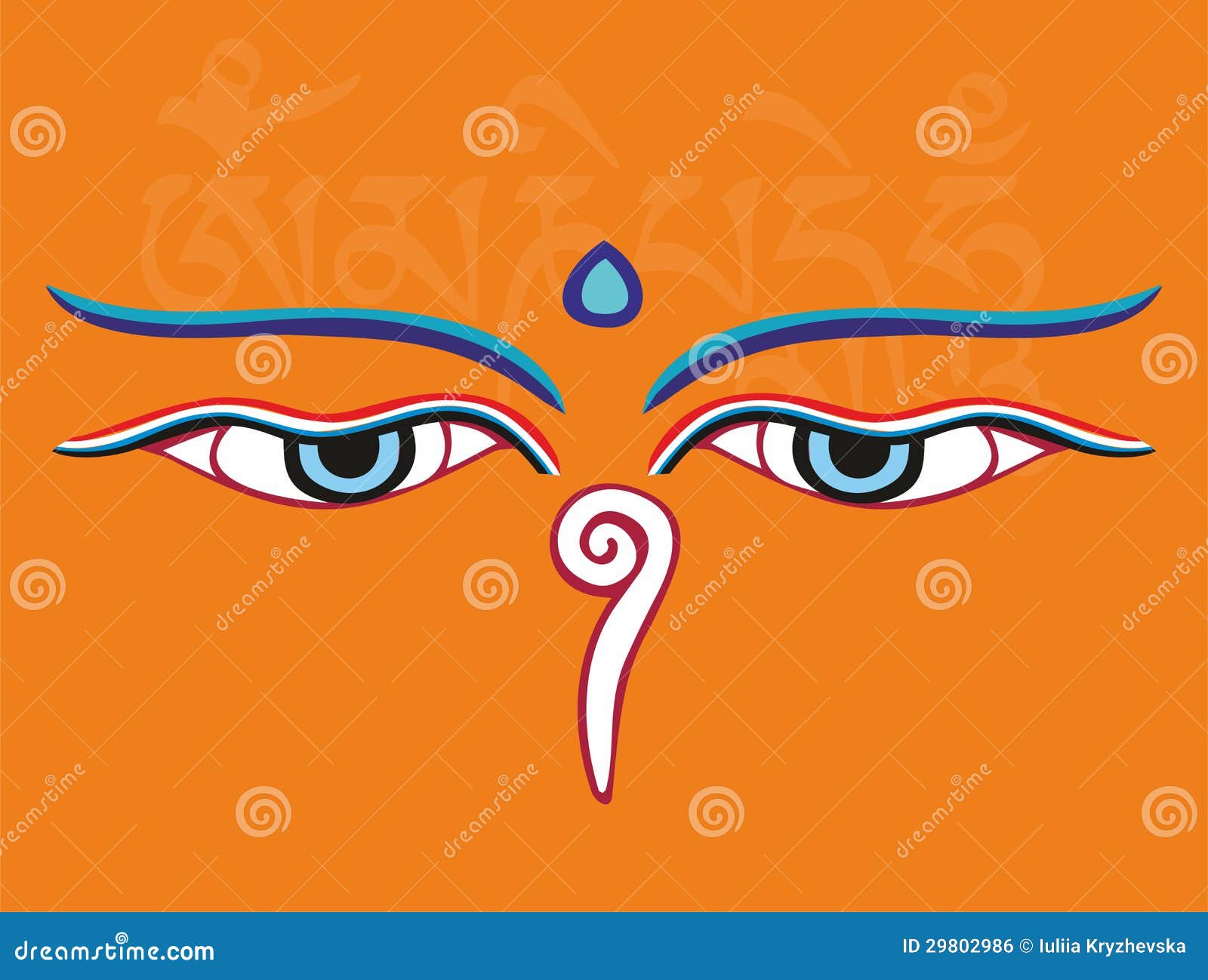 Buddha Eyes or Wisdom Eyes - Holy Religious Symbol Stock Vector ...