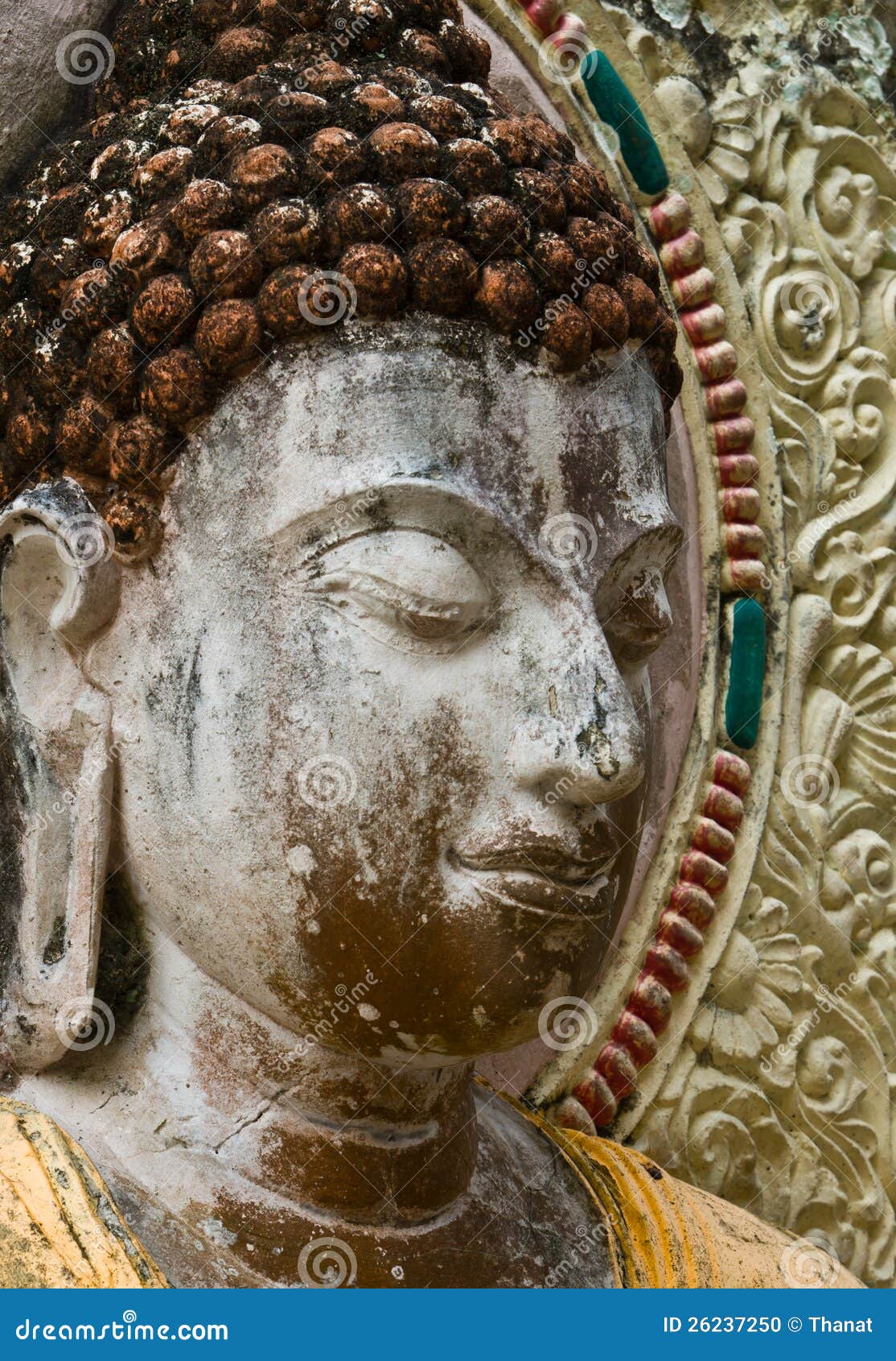 Buddha face, stock photo. Image of face, sculpture, decoration - 26237250