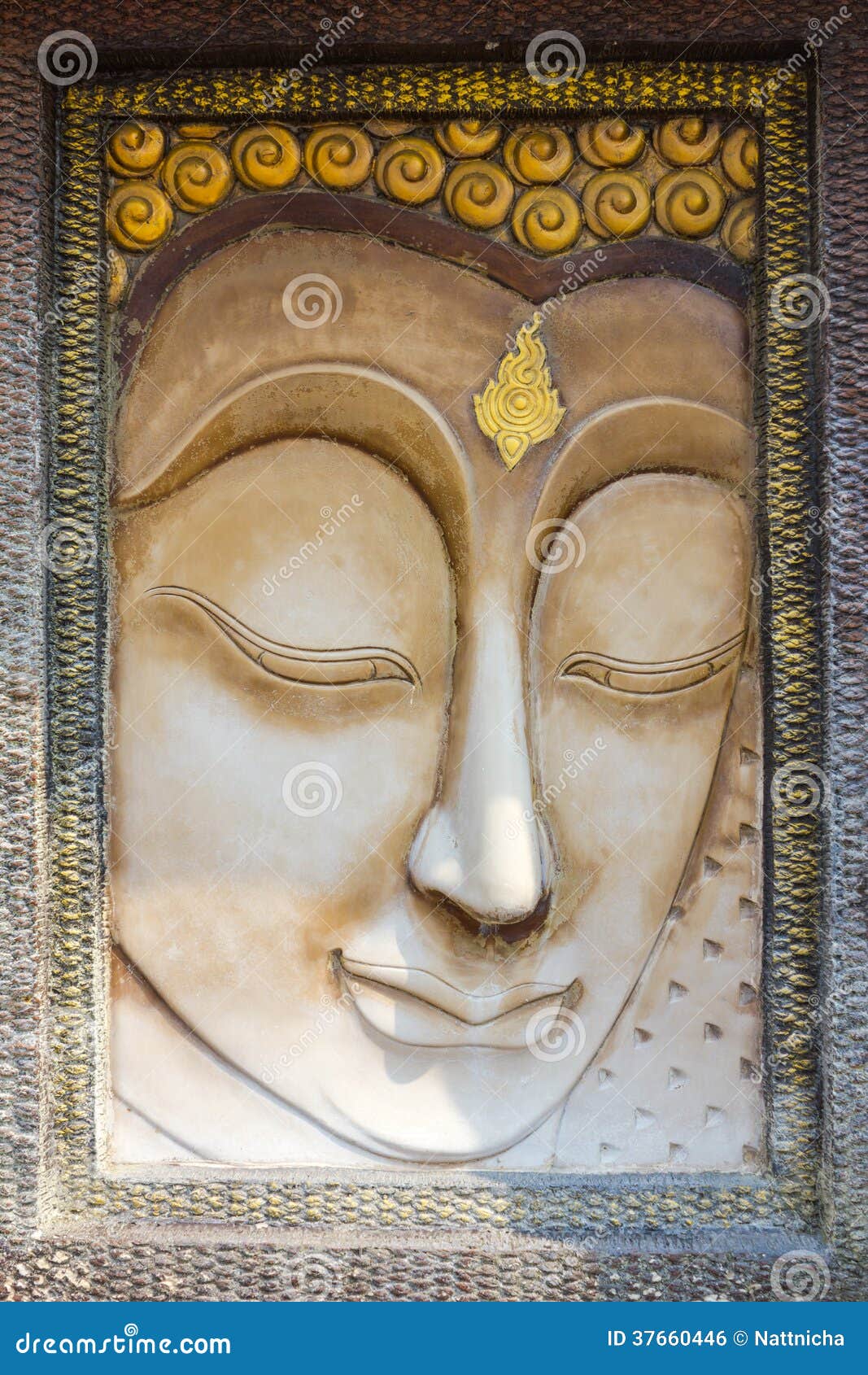 Buddha face sculpture stock photo. Image of asia, religion - 37660446