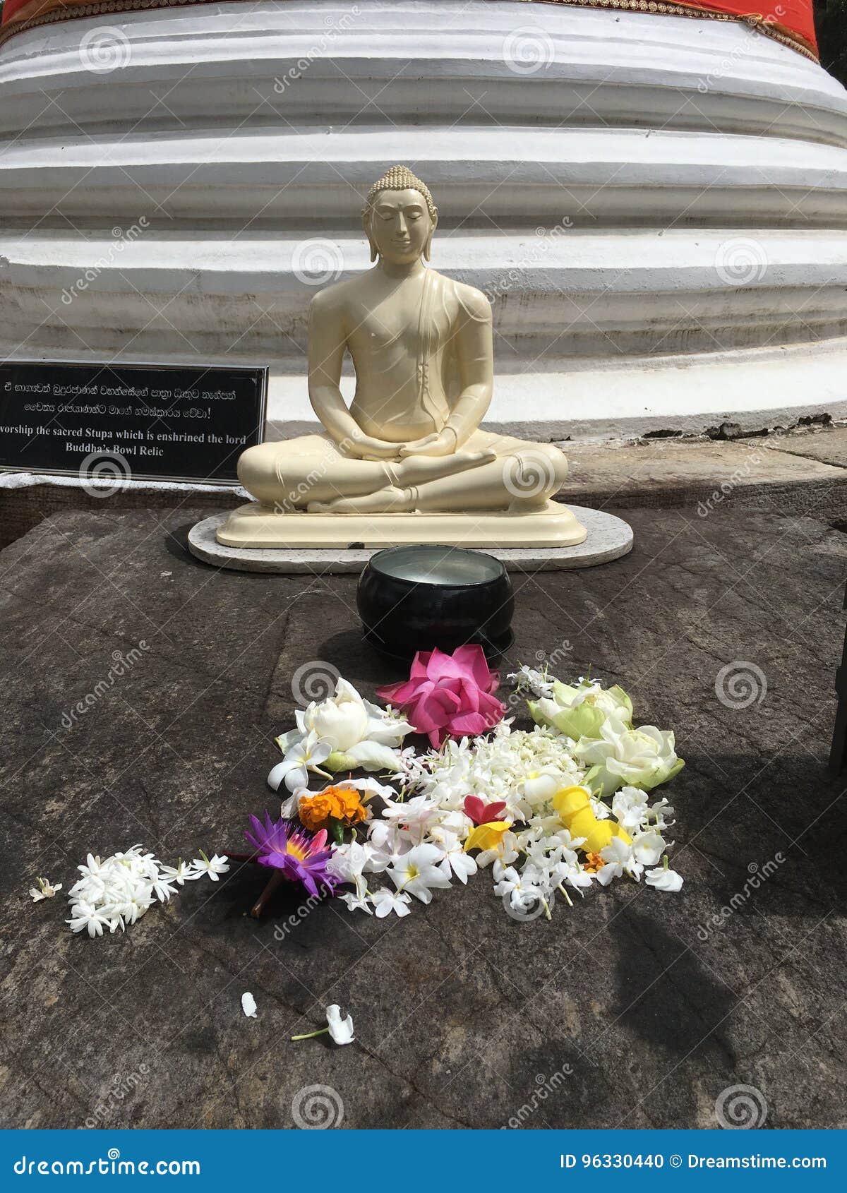 Buddha Flower Offering Table Stock Photo - Image of flowers, surrounded ...