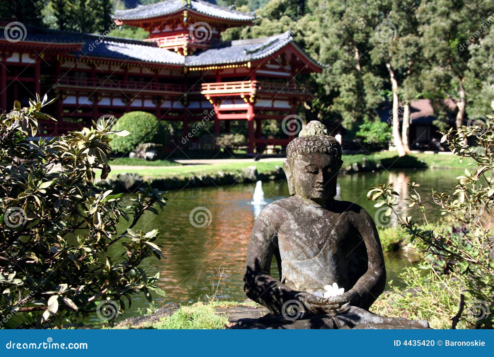 Buddha in the Garden stock photo. Image of stone, architecture - 4435420