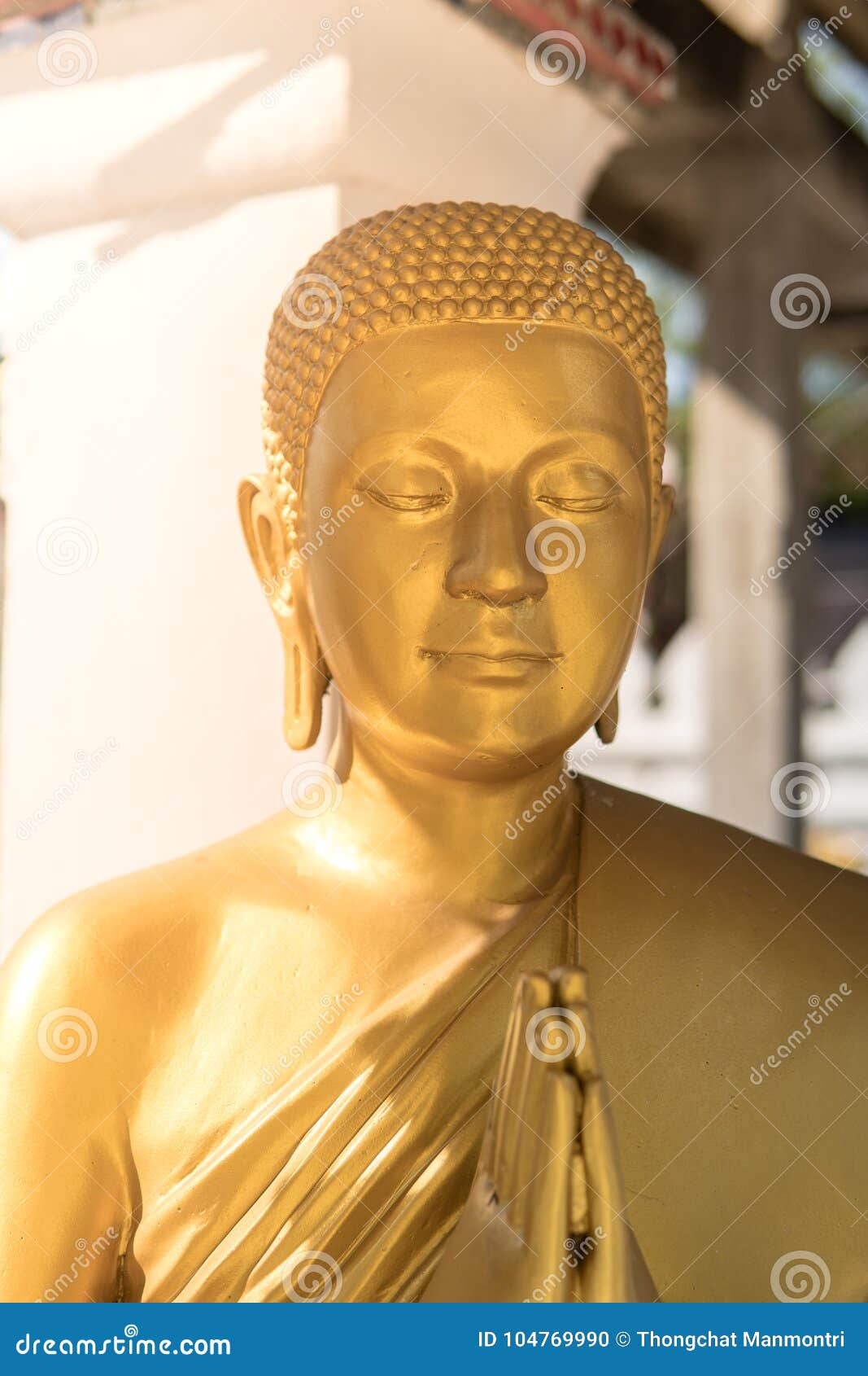 Buddha Golden Statue, Fat Buddha Stock Photo - Image of worship, asia ...