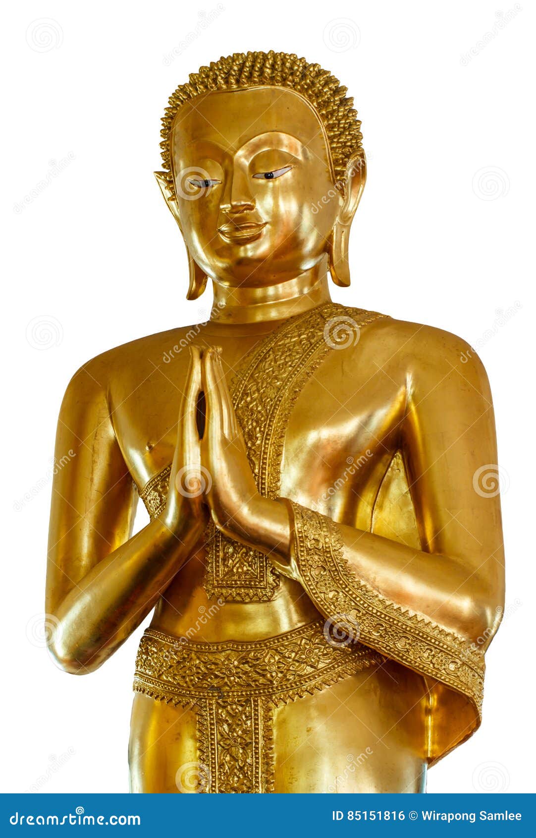 Buddha with hands clasped stock photo. Image of white - 85151816