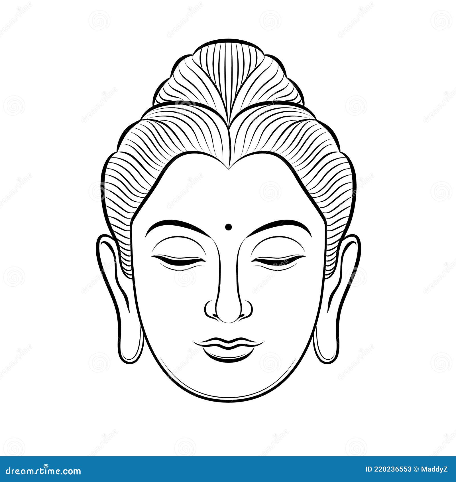 Buddha Head Vector