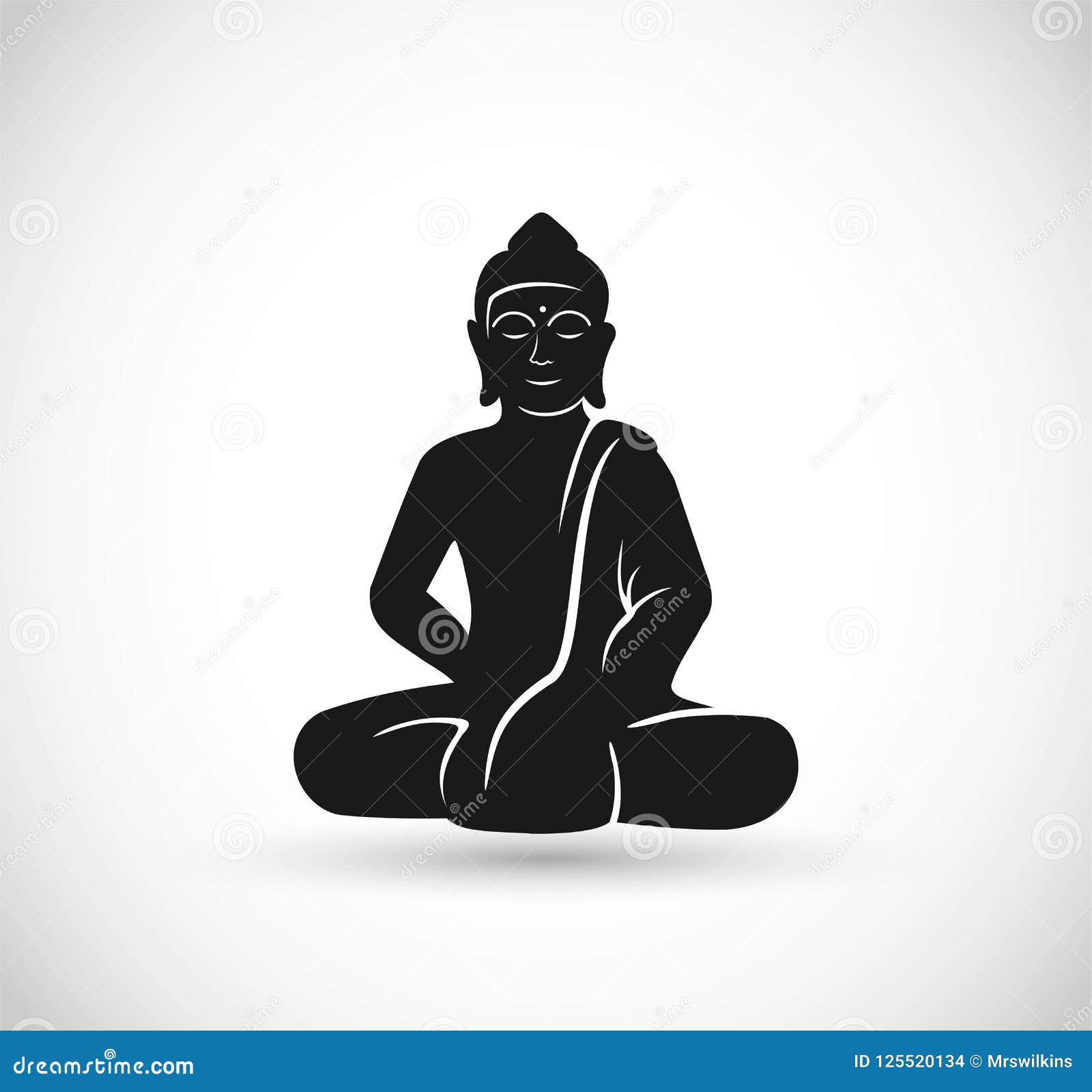 Buddha icon art stock illustration. Illustration of culture - 125520134