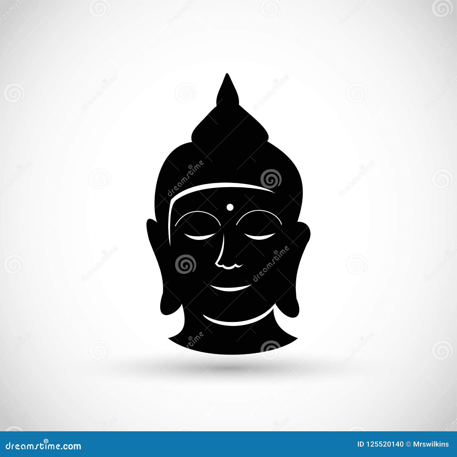 Buddha icon art stock illustration. Illustration of meditating - 125520140