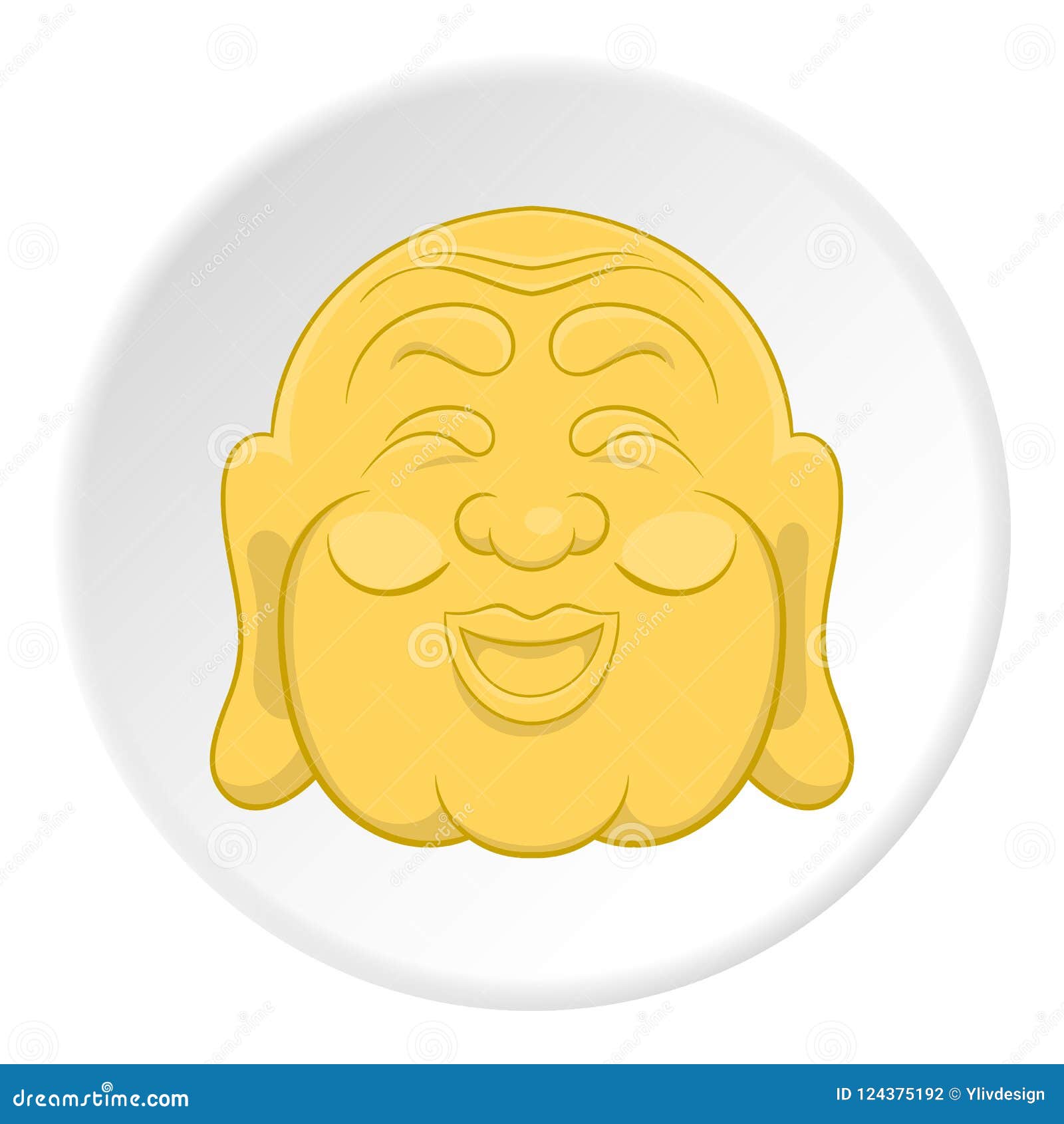 Buddha icon, flat style stock illustration. Illustration of buddha ...
