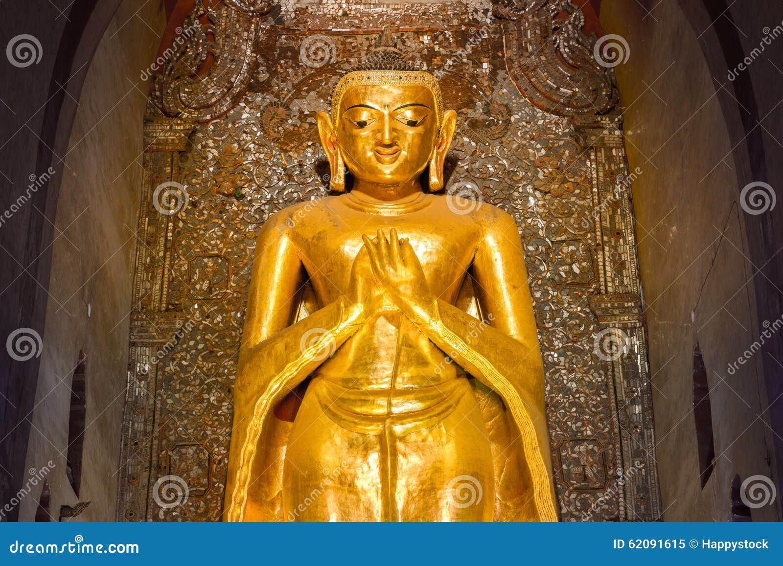 Buddha Image at Ananda Temple Stock Image - Image of bagan, place: 62091615
