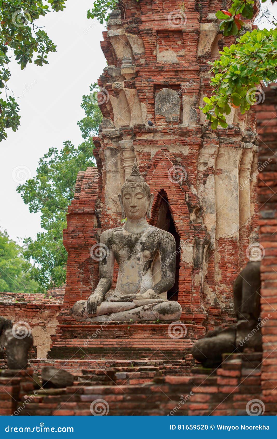 Buddha image on base stock photo. Image of base, brick - 81659520