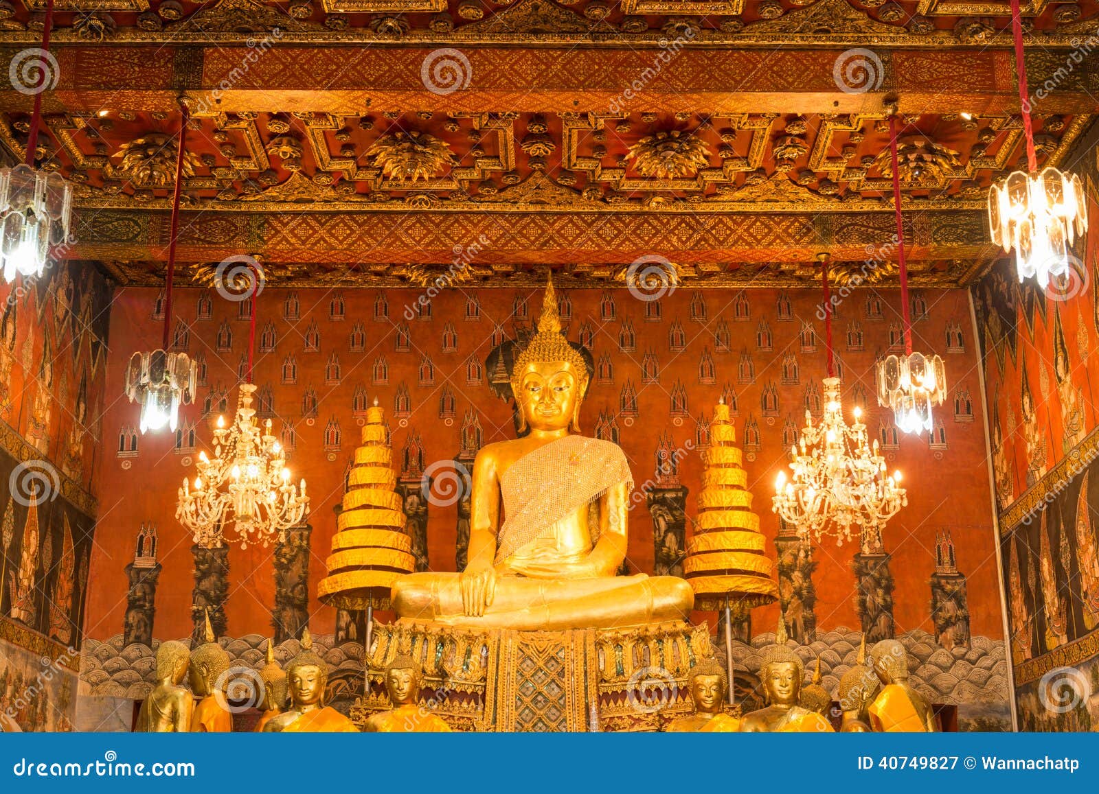 Buddha Image in Subduing Mara Attitude Stock Image - Image of buddhism ...