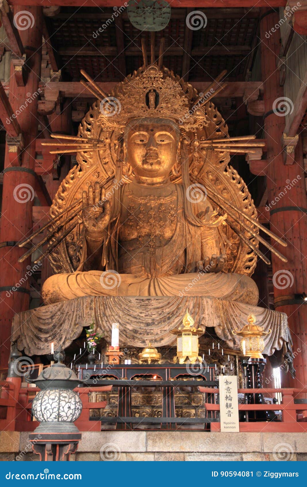 Buddha Image in Todai Ji, Nara Stock Image - Image of buddhism, temple ...