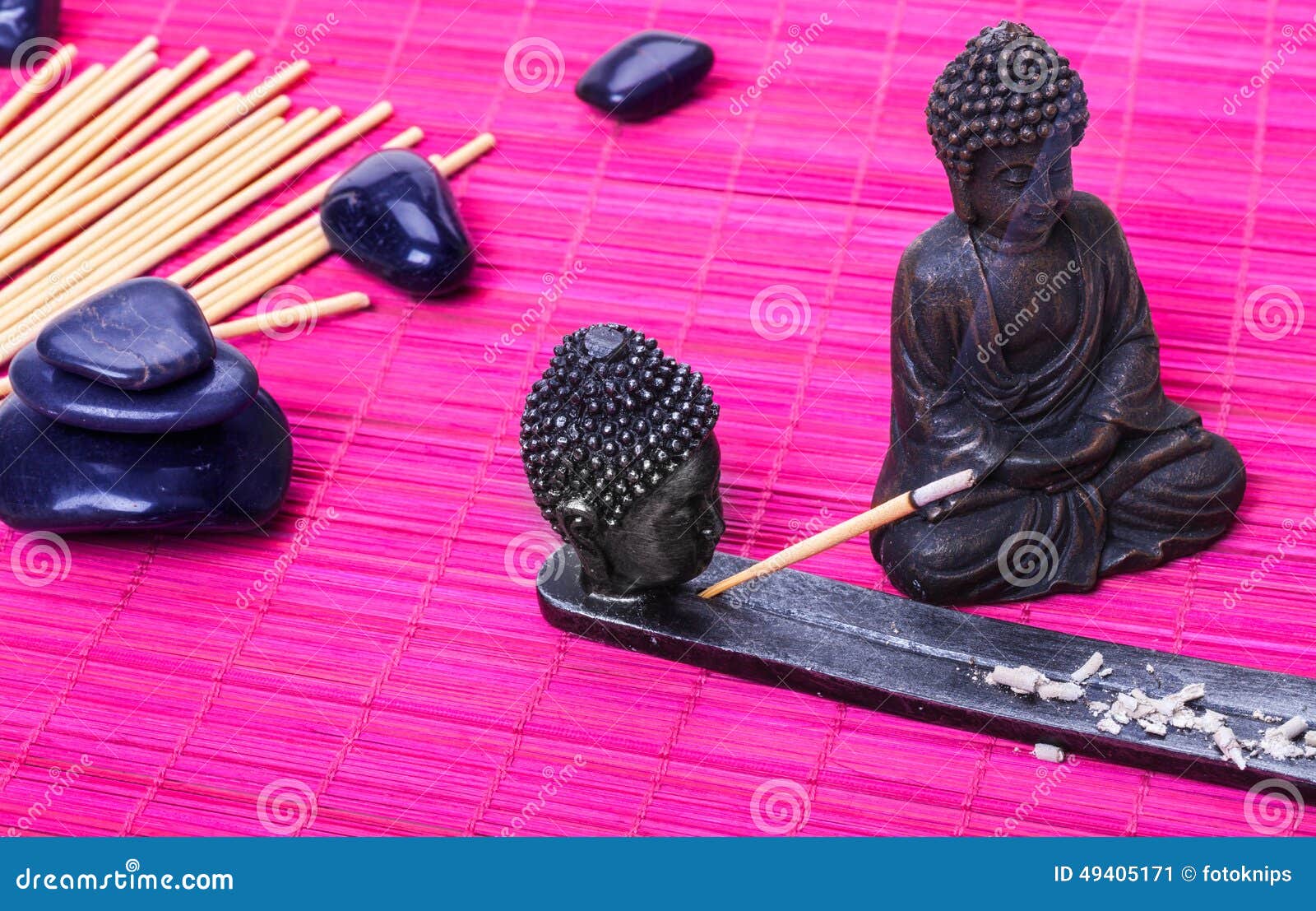 Buddha, incense sticks stock image. Image of head, ritual - 49405171