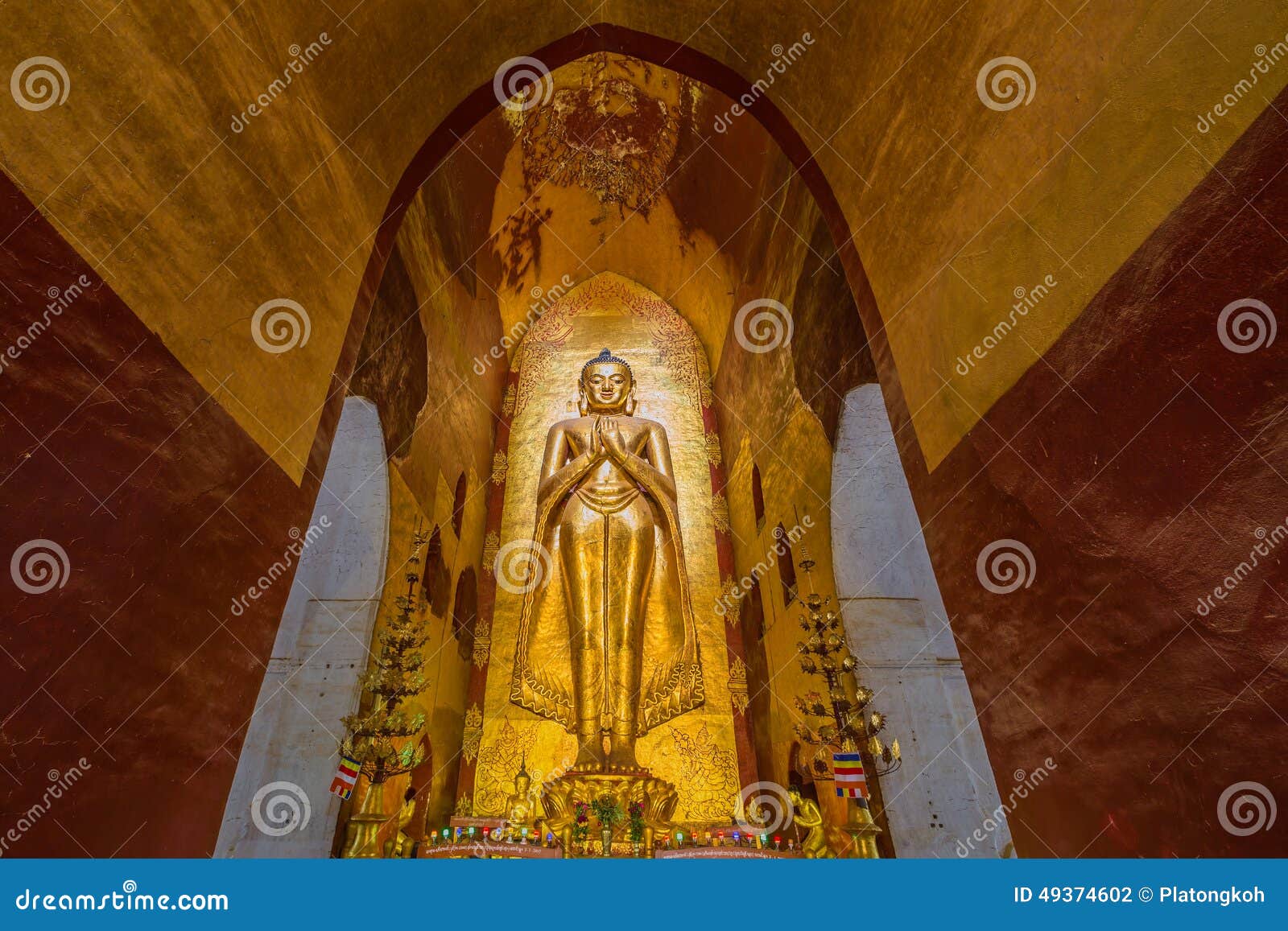 Buddha Inside Ananda Temple Stock Photo - Image of interior, india ...