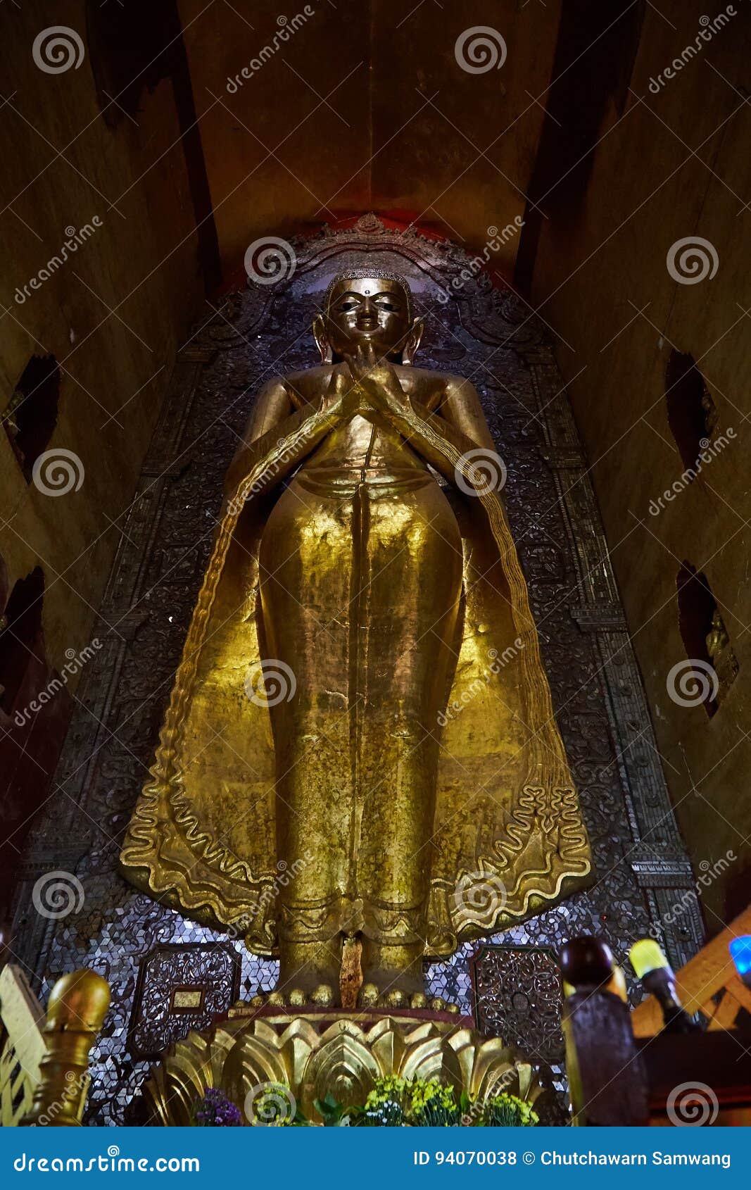 Buddha Inside Ananda Temple, Bagan Stock Photo - Image of pagoda ...
