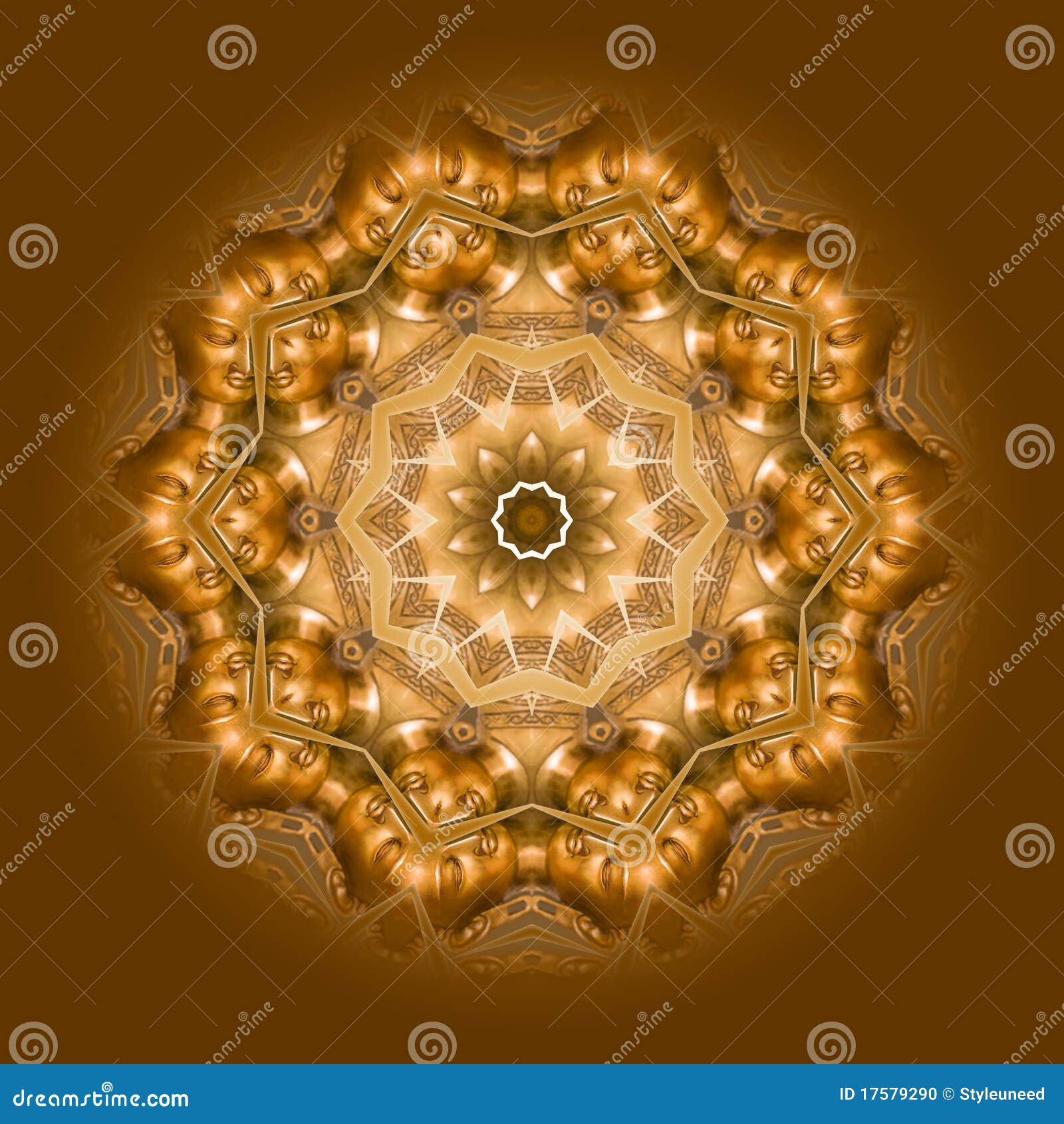 Buddha inside Mandala 04 stock illustration. Illustration of ayurveda ...