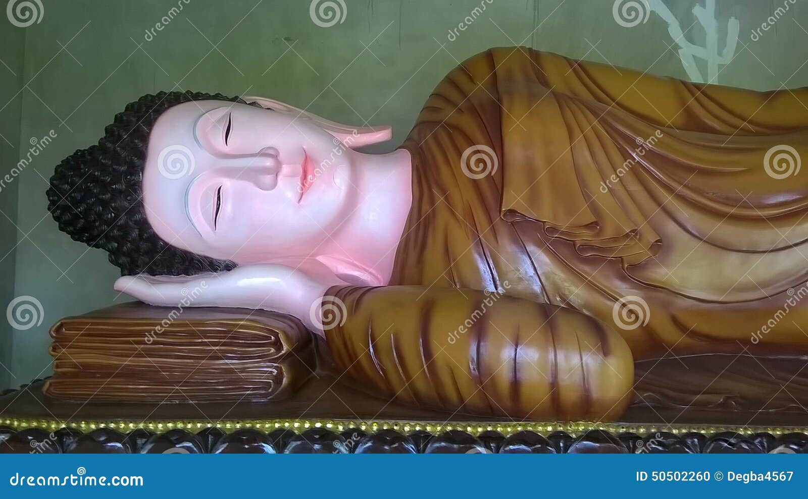 Buddha Lay Down Beautiful in Thai Stock Photo - Image of thai, buddha ...