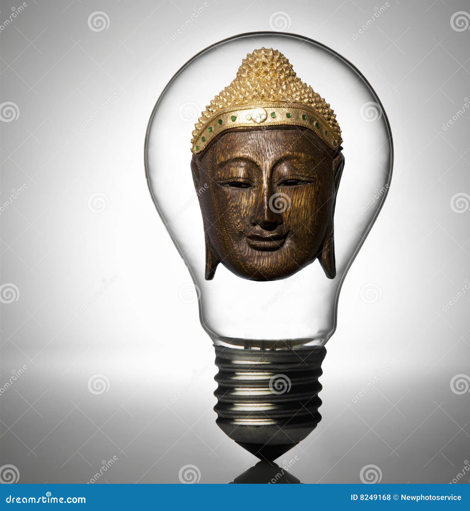 Buddha in a light bulb stock photo. Image of buddha, isolated - 8249168