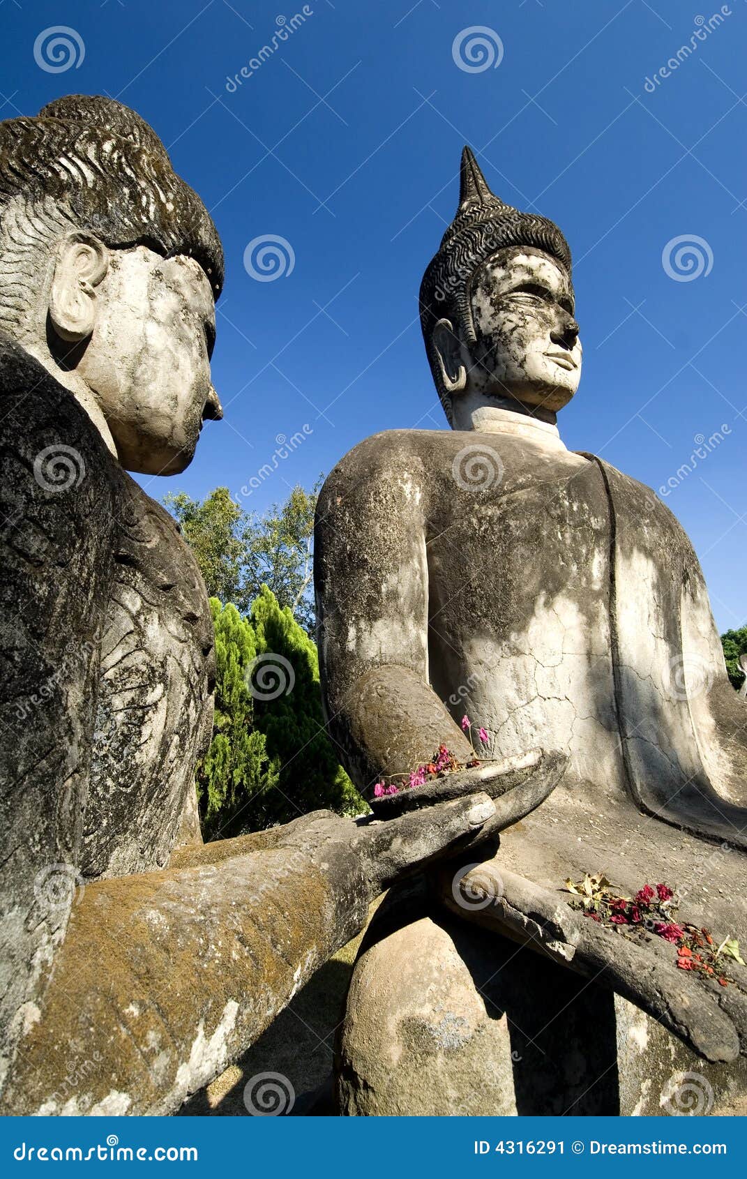 Buddha Offering, Vientiane. Laos Stock Image - Image of historic ...
