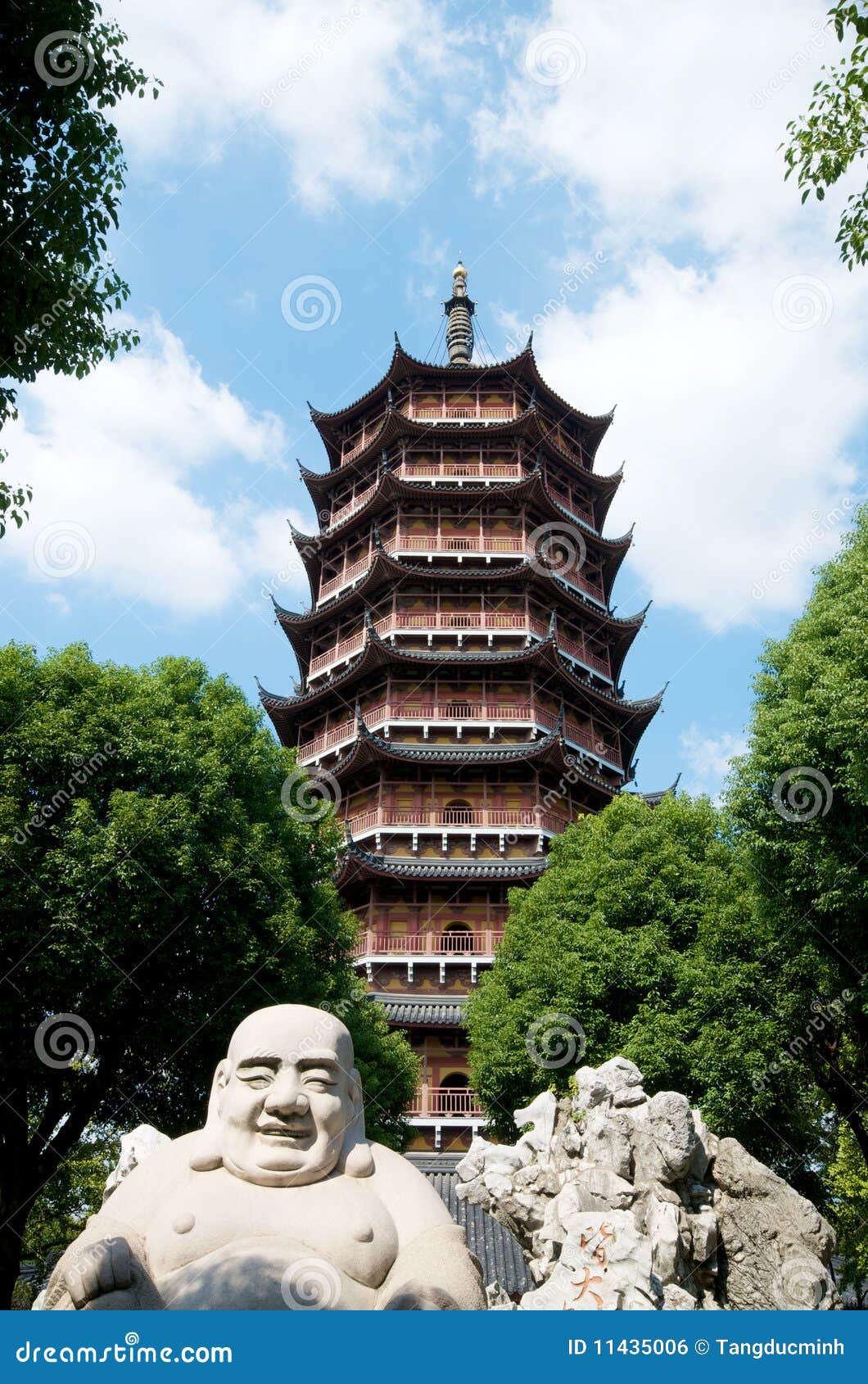 Buddha Pagoda in Suzhou stock photo. Image of craft, buddhism - 11435006