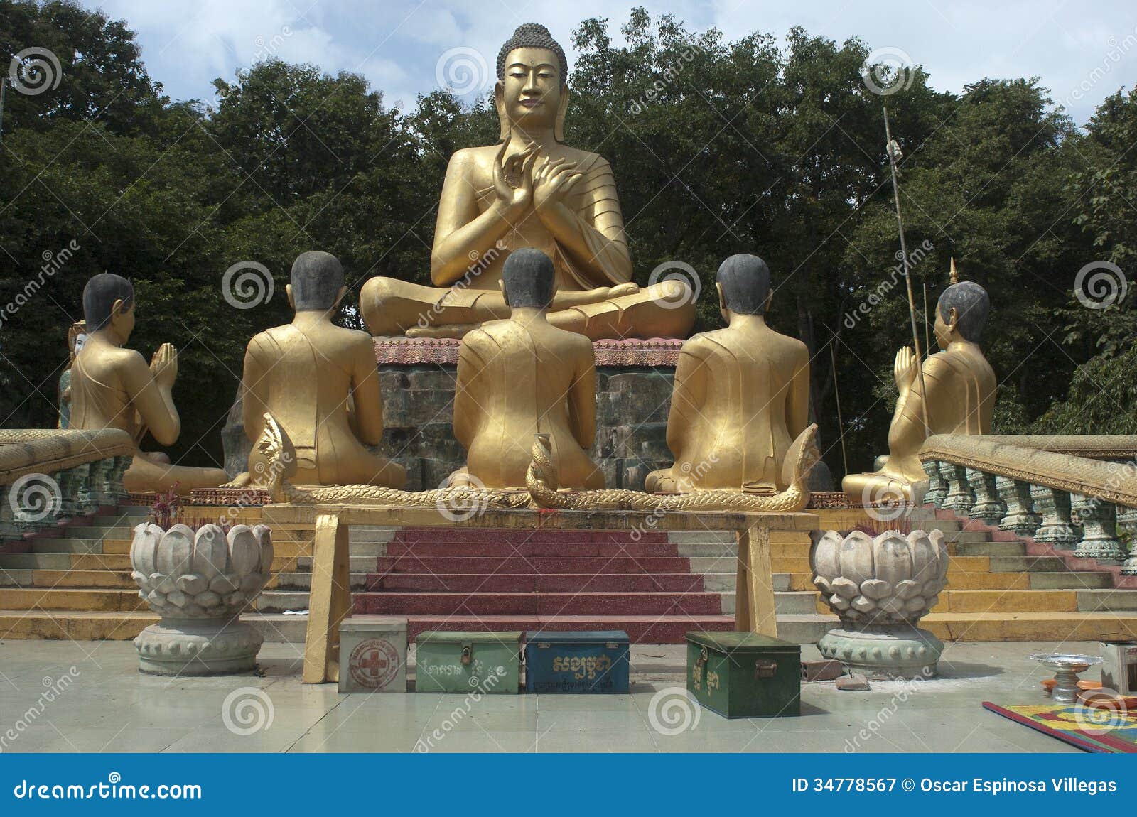 Buddha. Phnom Pros. Kompong Cham. Cambodia Stock Image - Image of ...