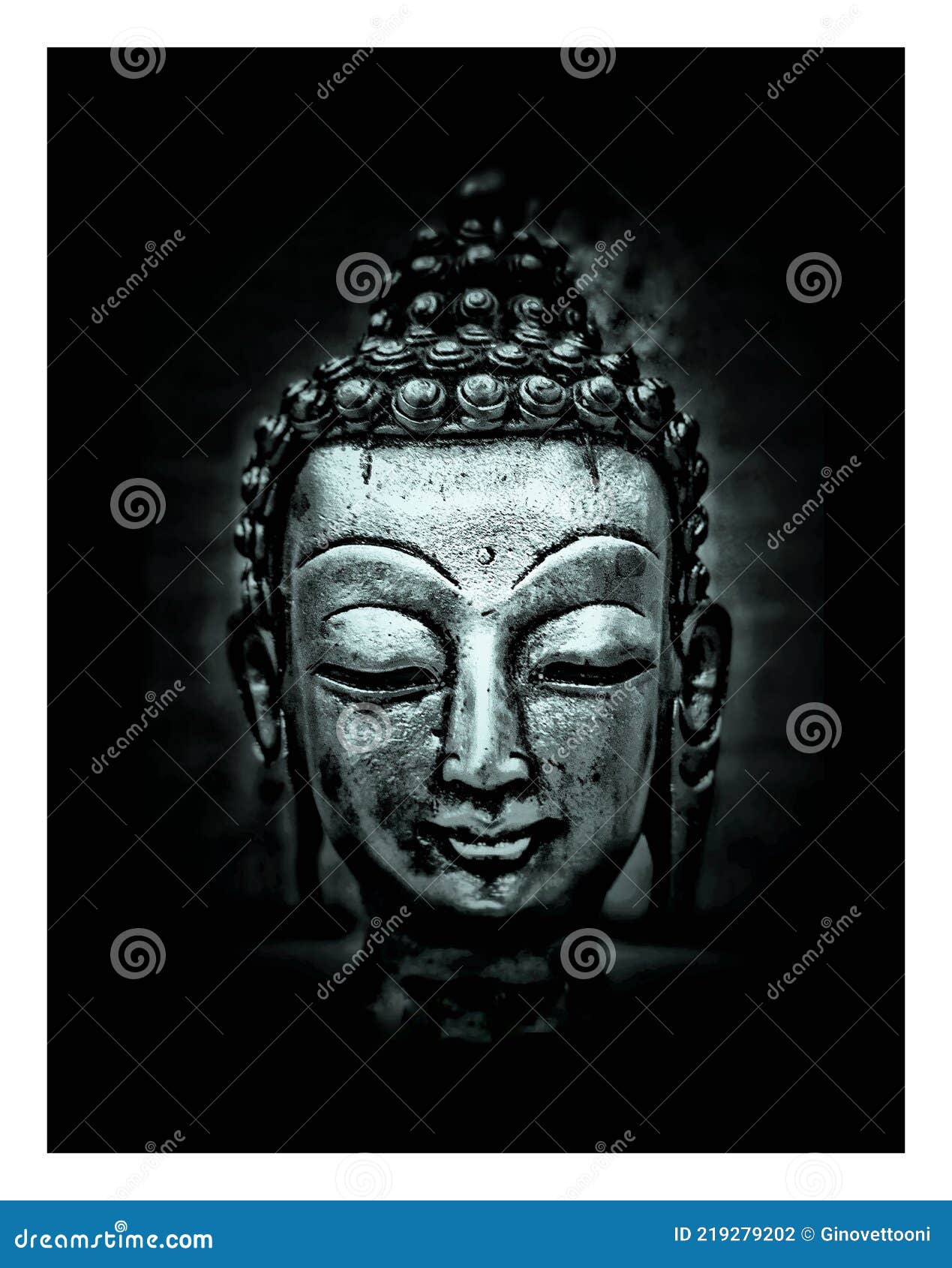 Buddha Portrait in Deep Meditation Stock Photo - Image of frame, deep ...