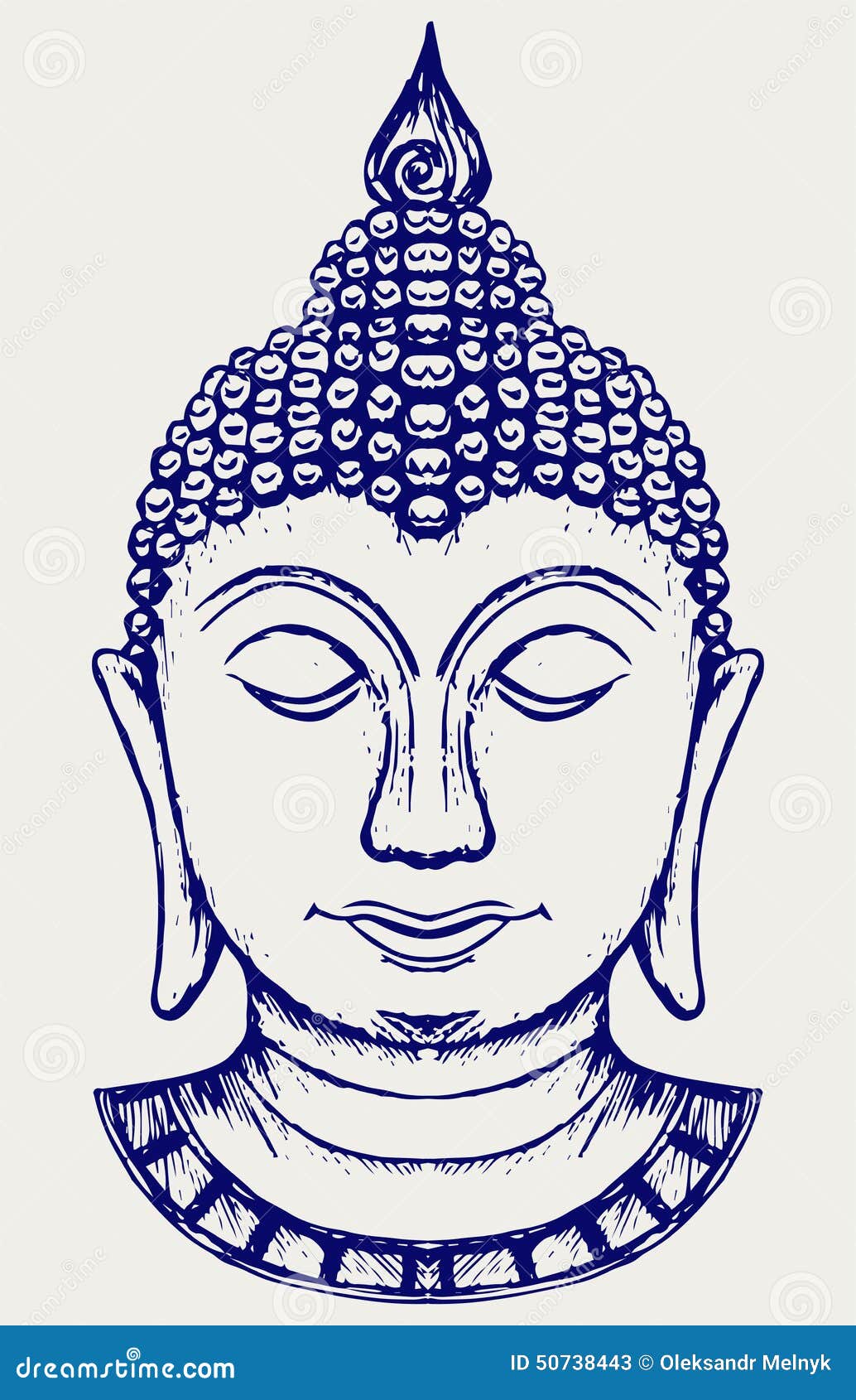 Buddha portrait stock vector. Illustration of meditation - 50738443