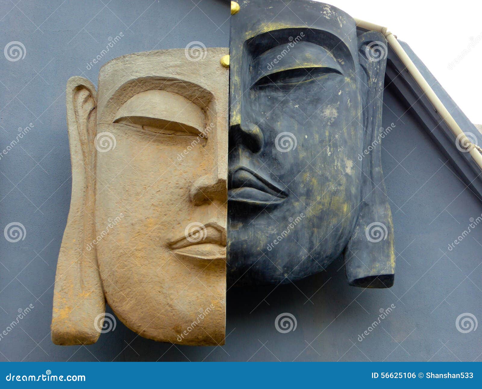 Buddha s faces stock photo. Image of buddhism, clay, chinese - 56625106