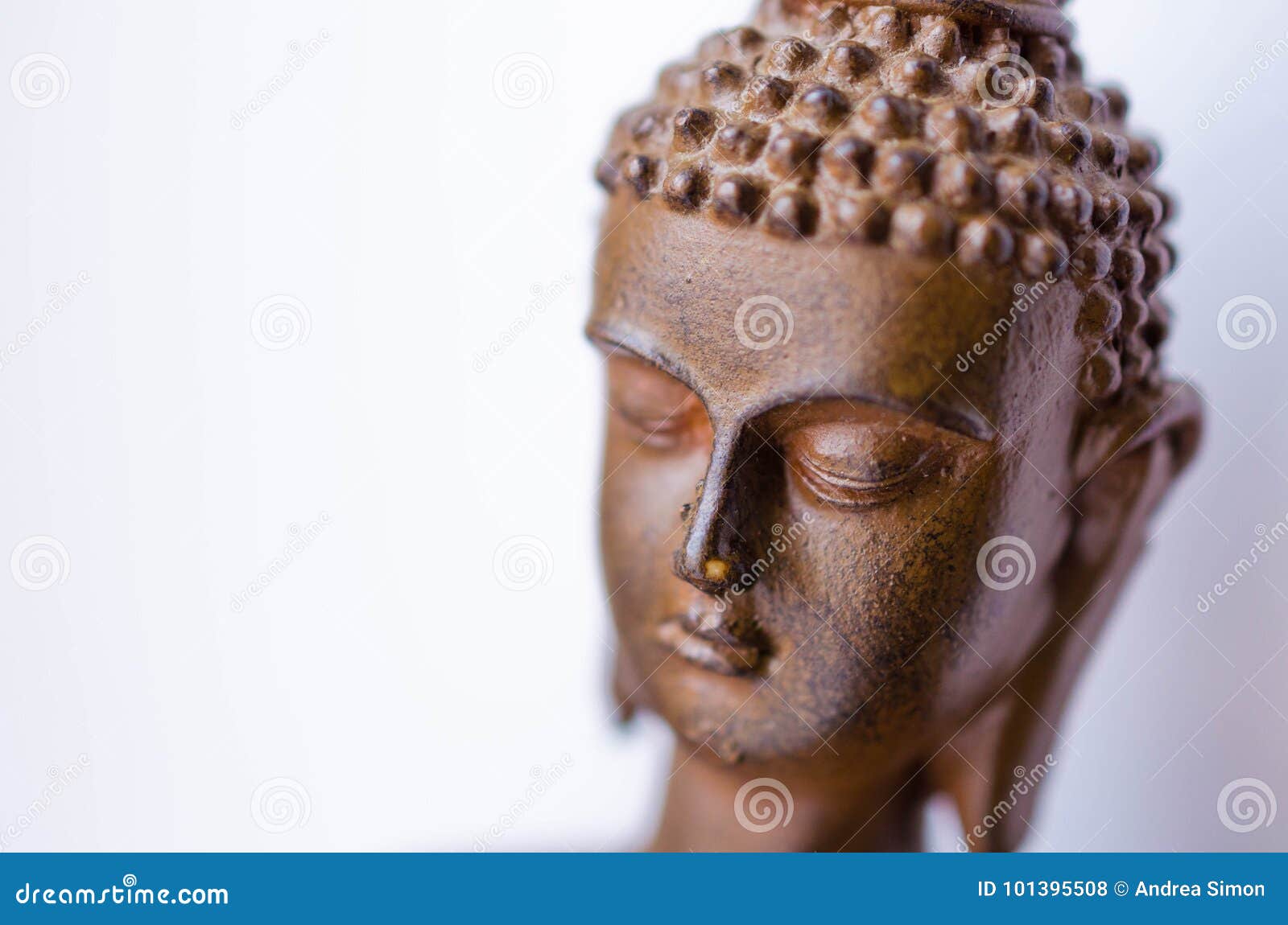 Meditating Buddha head stock photo. Image of card, kundalini - 101395508