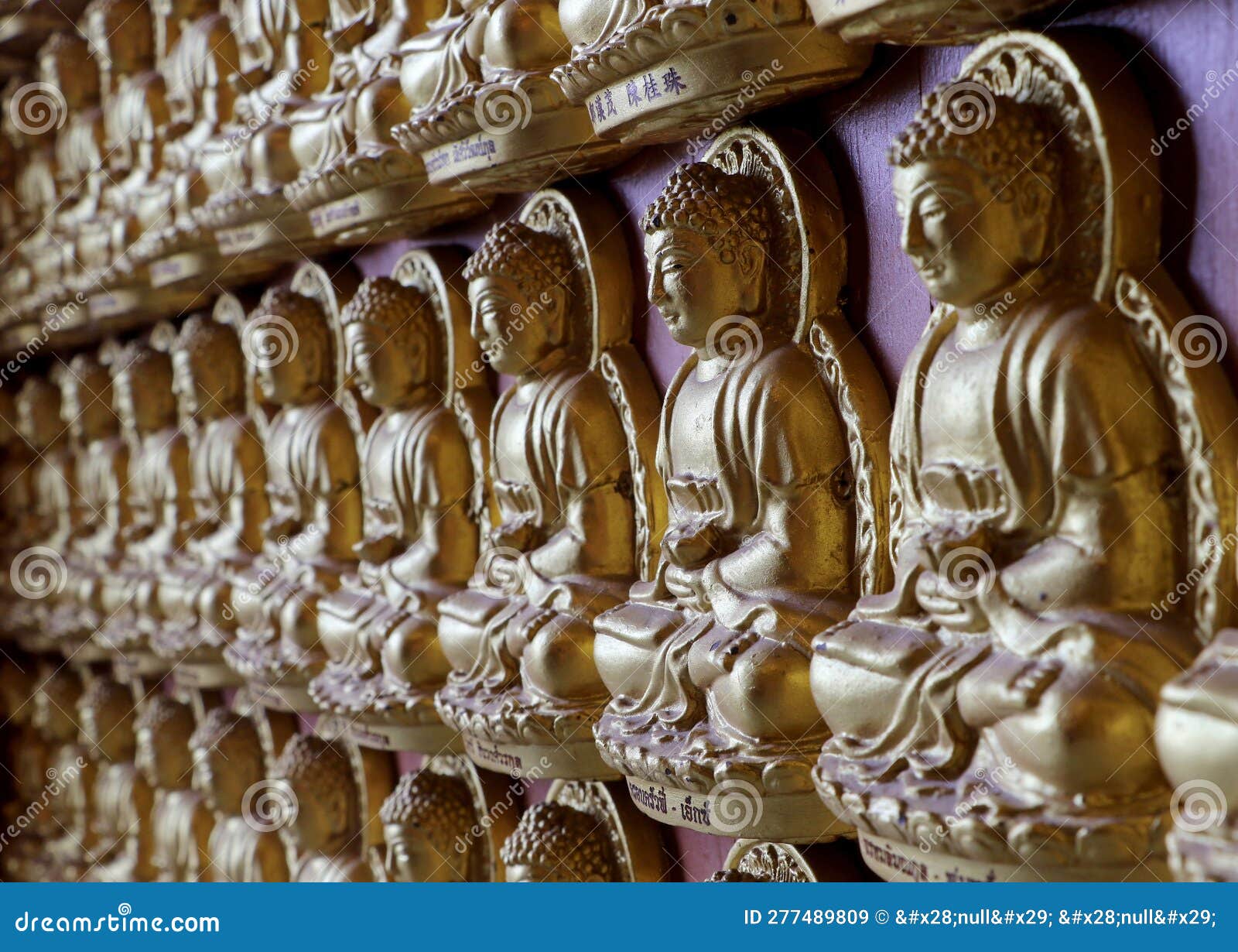 Buddha Sculptures Displayed at Temple. Stock Image - Image of abstract ...