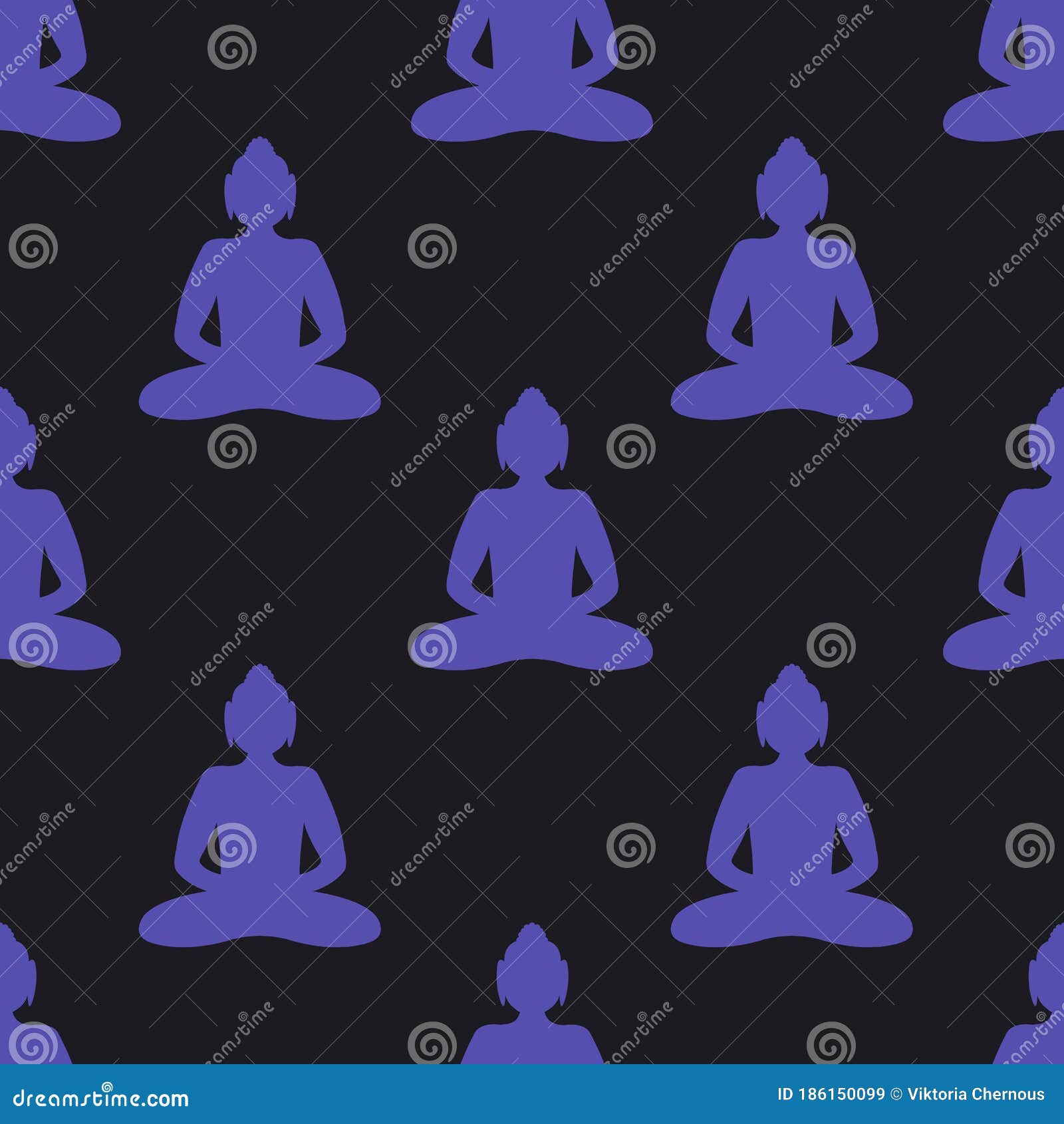 Buddha Seamless Pattern, Vector Illustration Stock Illustration ...