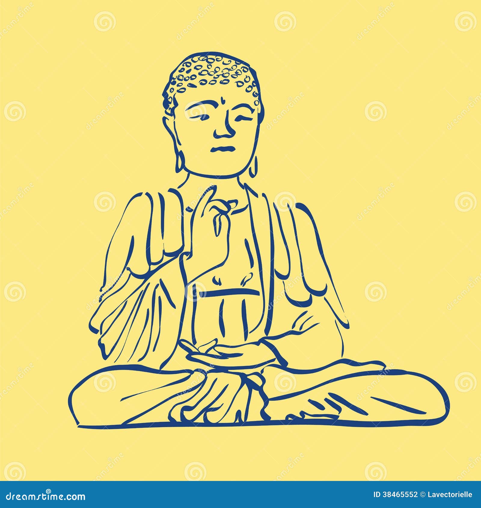 Buddha stock vector. Illustration of blessing, pray, holy - 38465552