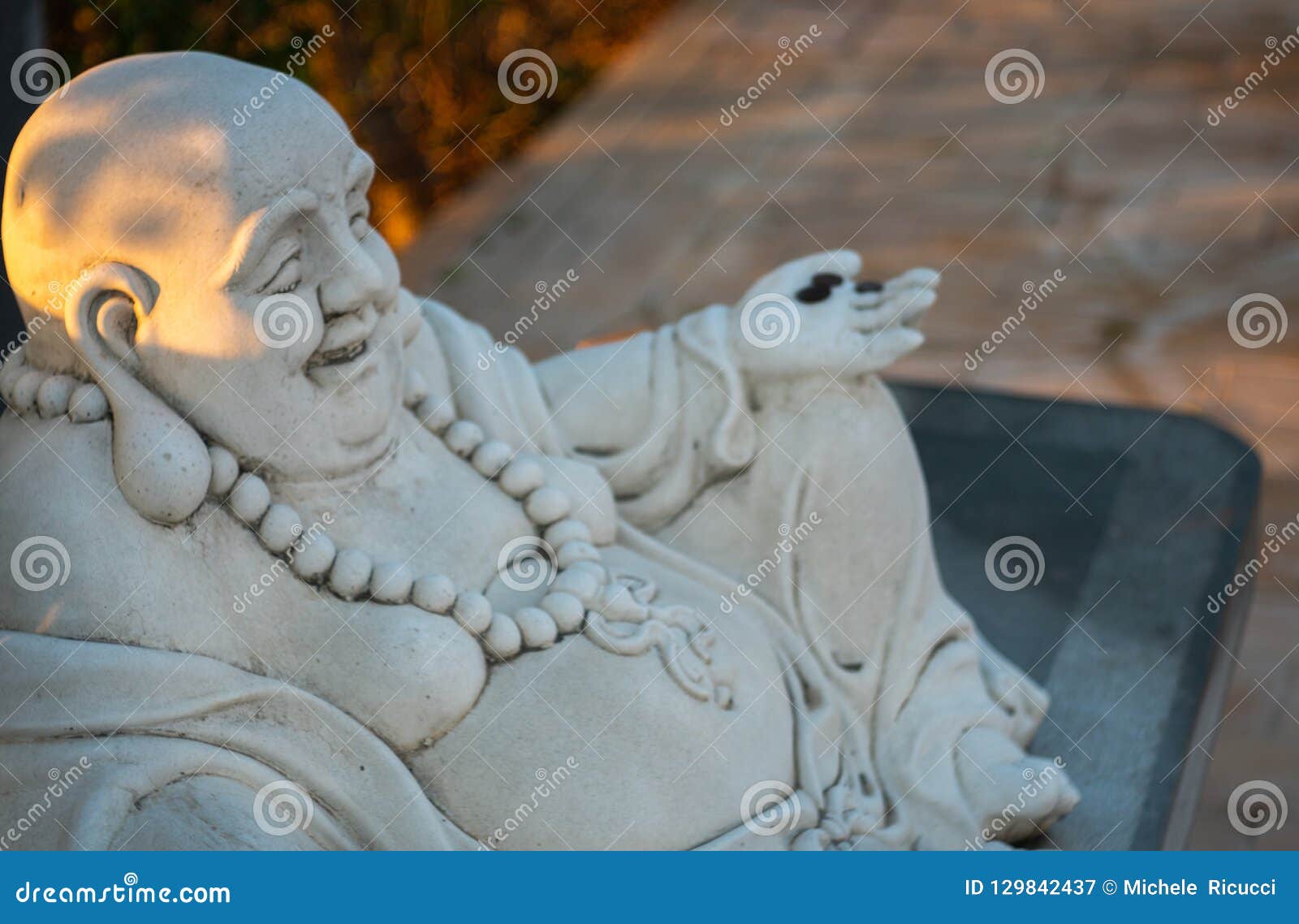Buddha Sitting Over the Bench Stock Image - Image of sculpture, light ...