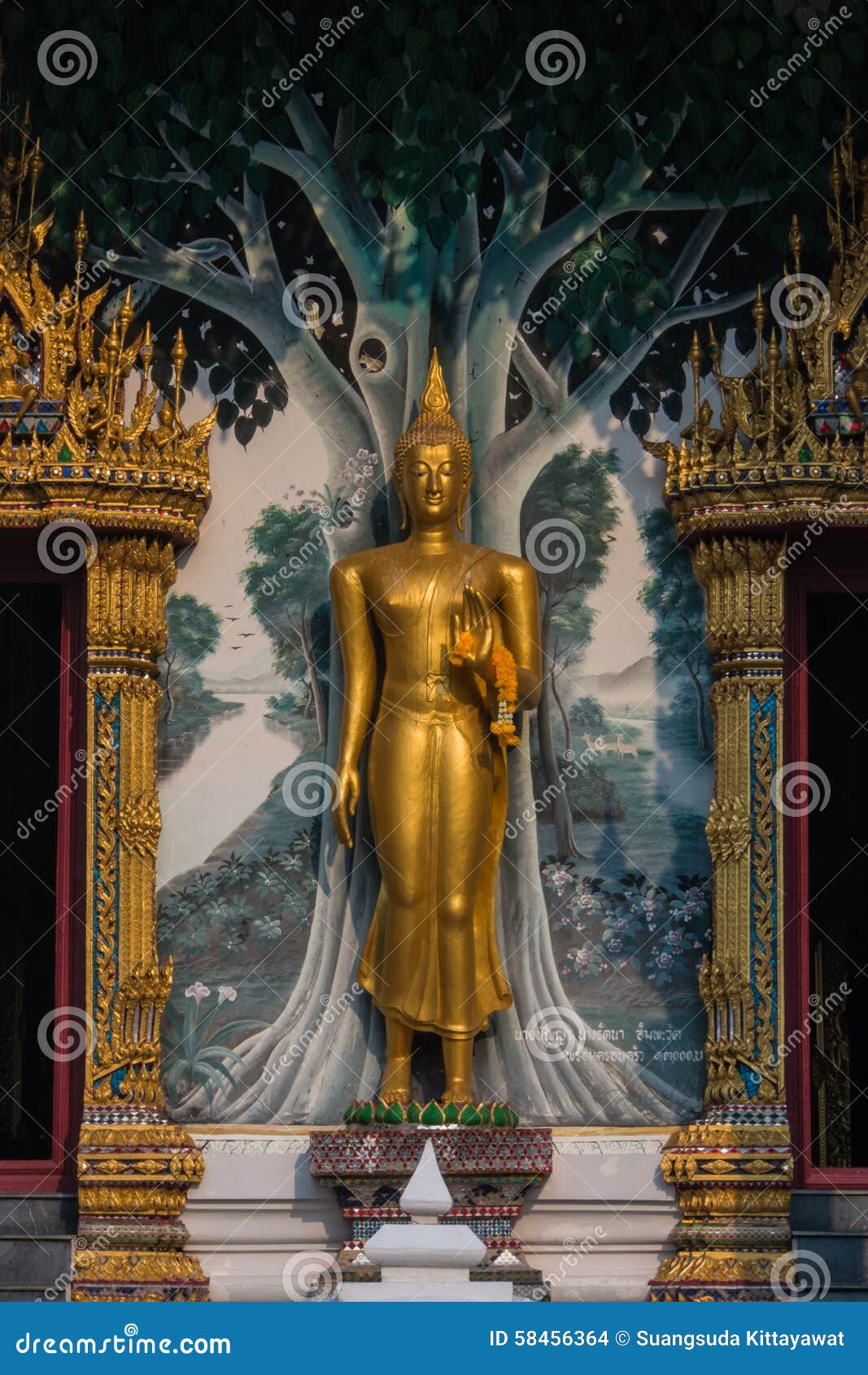 Buddha stand editorial stock image. Image of buddhist - 58456364