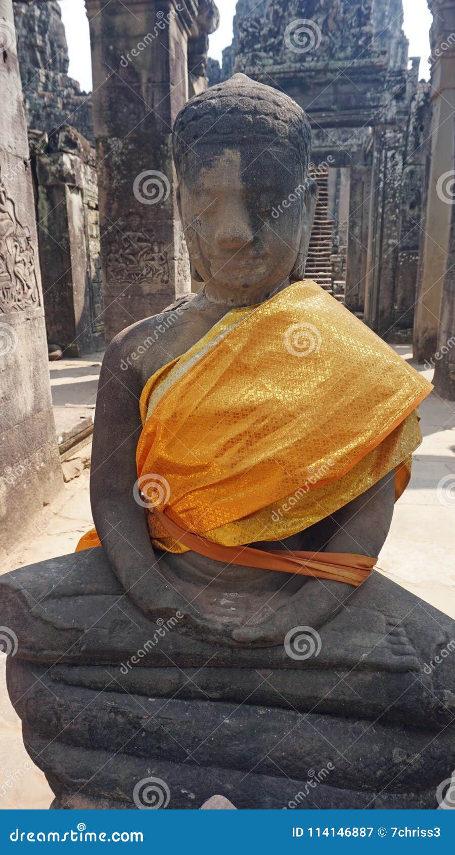 Buddha Statue in Angkor Wat Stock Image - Image of buddha, temple ...