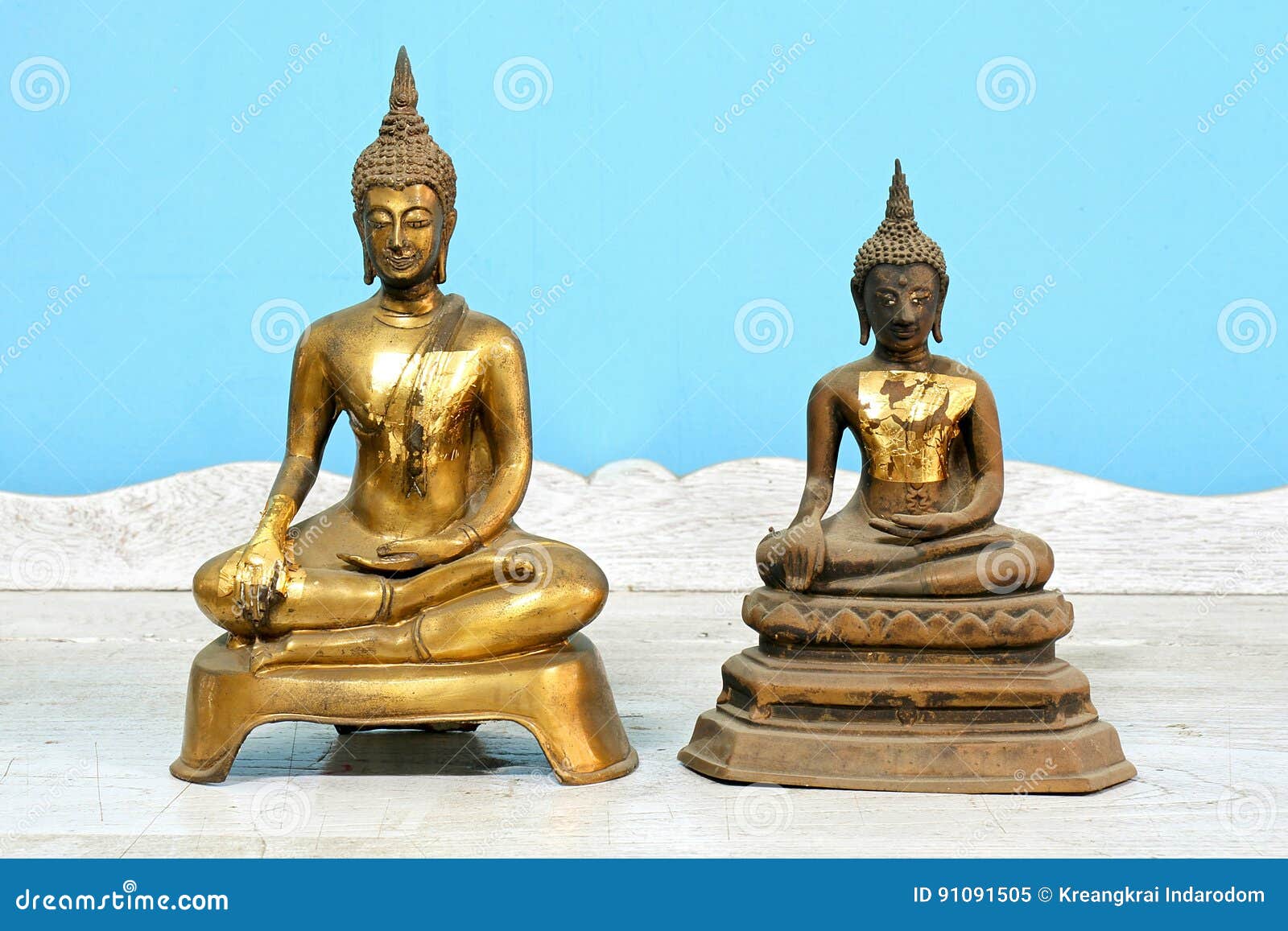 Buddha statue, antique. stock image. Image of illuminated - 91091505