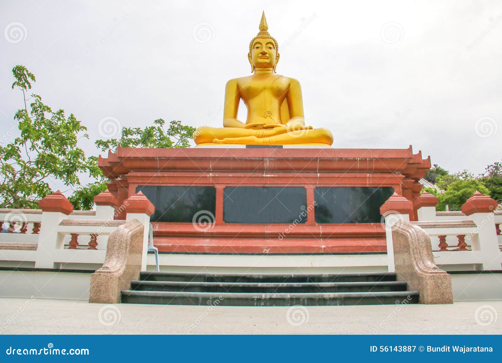 Buddha Statue with Base As Horizontal Stock Image - Image of golden ...