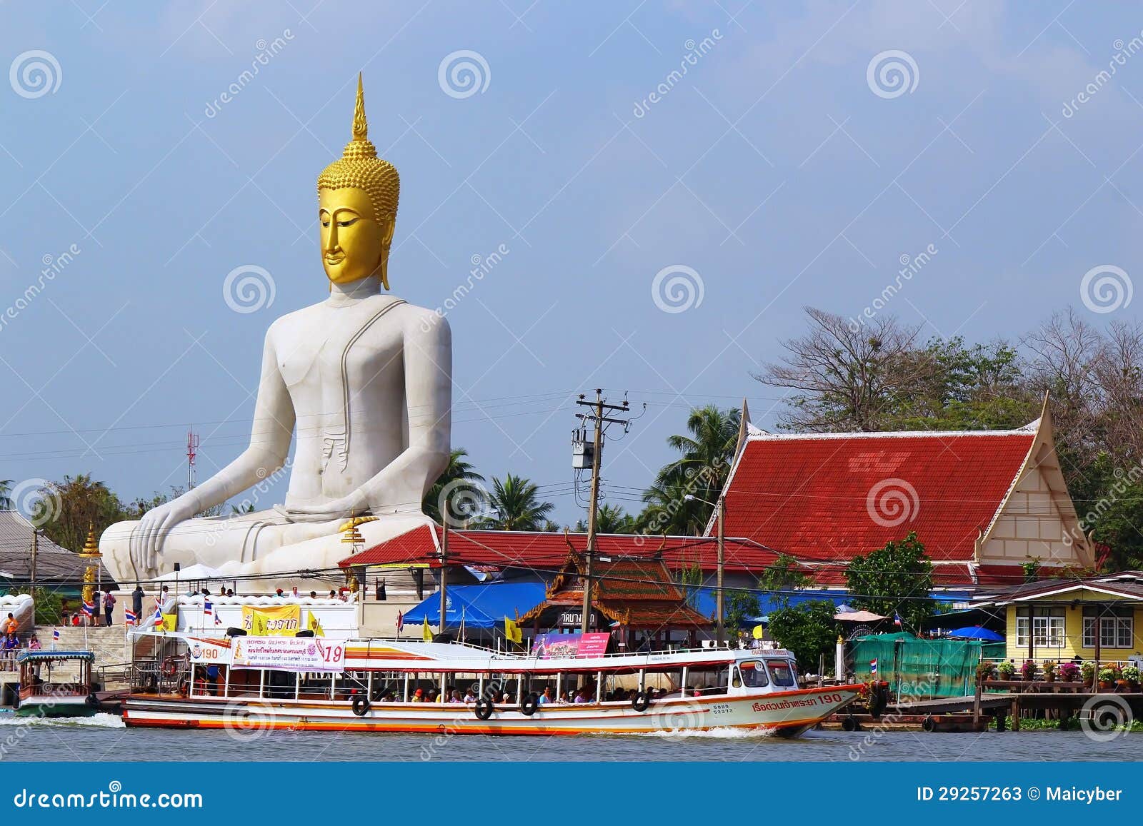 Buddha Statue at the Boat Port Editorial Stock Photo - Image of bhuda ...