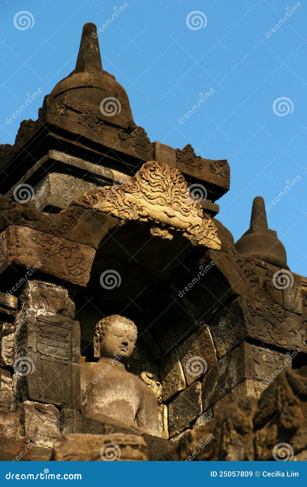 Buddha Statue in Borobudur, Java, Indonesia Stock Image - Image of ...
