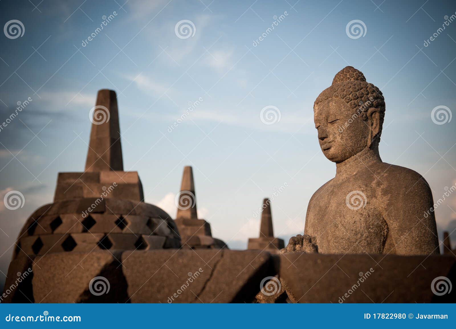 Buddha Statue at Borobudur Temple, Java, Indonesia Stock Photo - Image ...